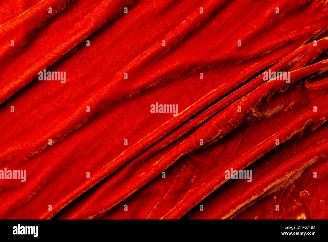 top view of red velvet textile as background Stock Photo - Alamy