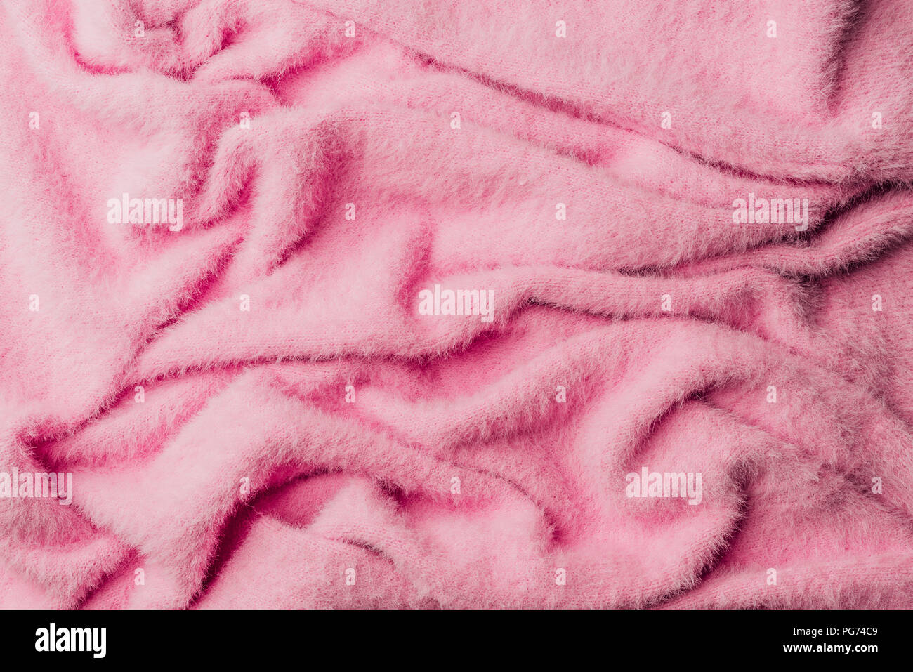 top view of pink terry soft textile as background Stock Photo - Alamy