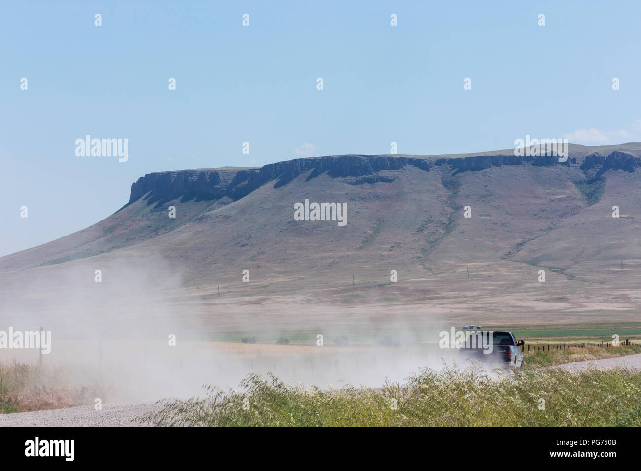 Square Butte is an iconic landmark in Montana, USA Stock Photo - Alamy