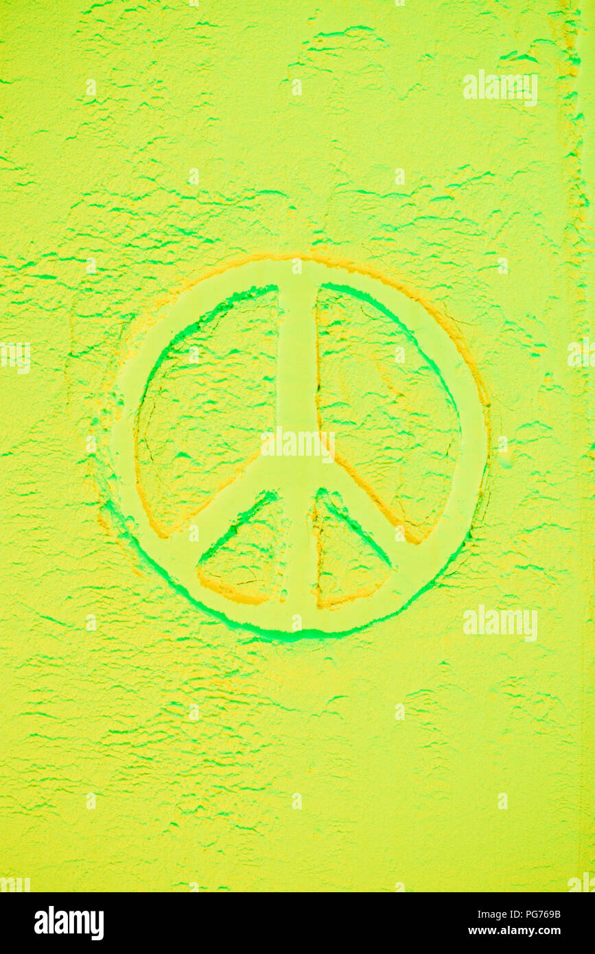 Peace sign neon hi-res stock photography and images - Alamy