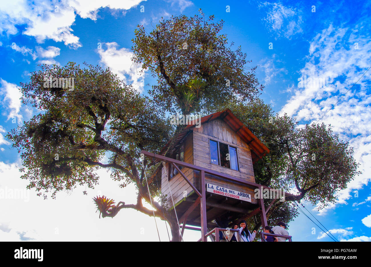 BANOS, ECUADOR, AUGUST, 17, 2018: The Swing At The End Of The World ...