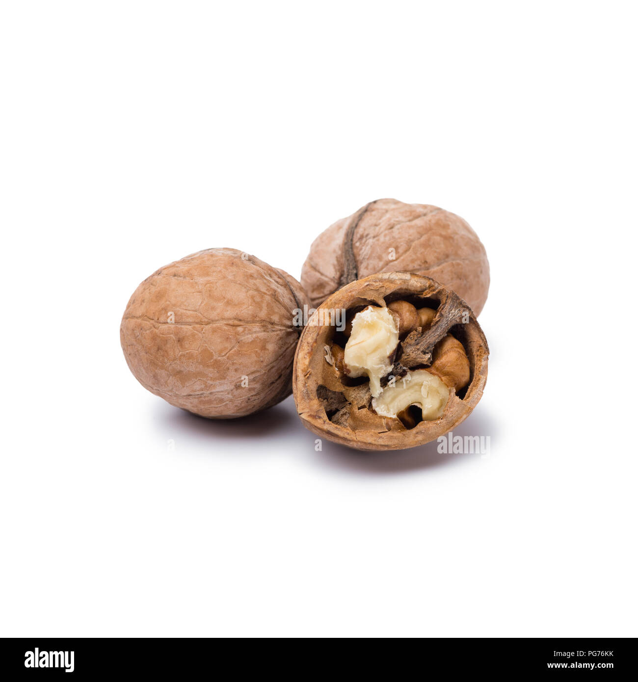natural walnuts isolated on white background Stock Photo - Alamy