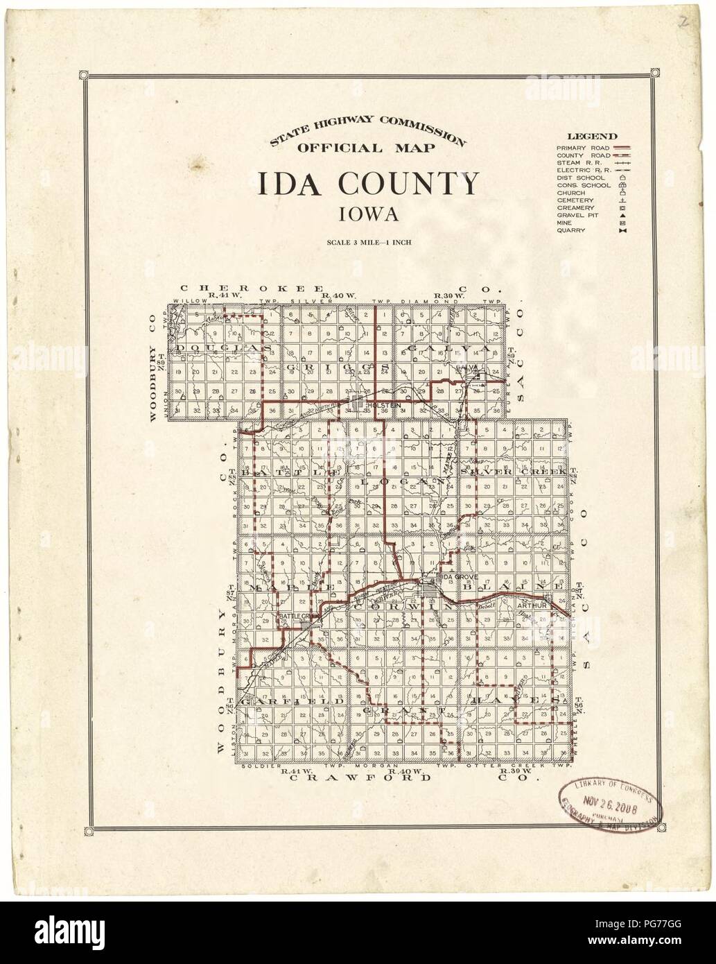 Atlas of Ida County, Iowa Stock Photo - Alamy