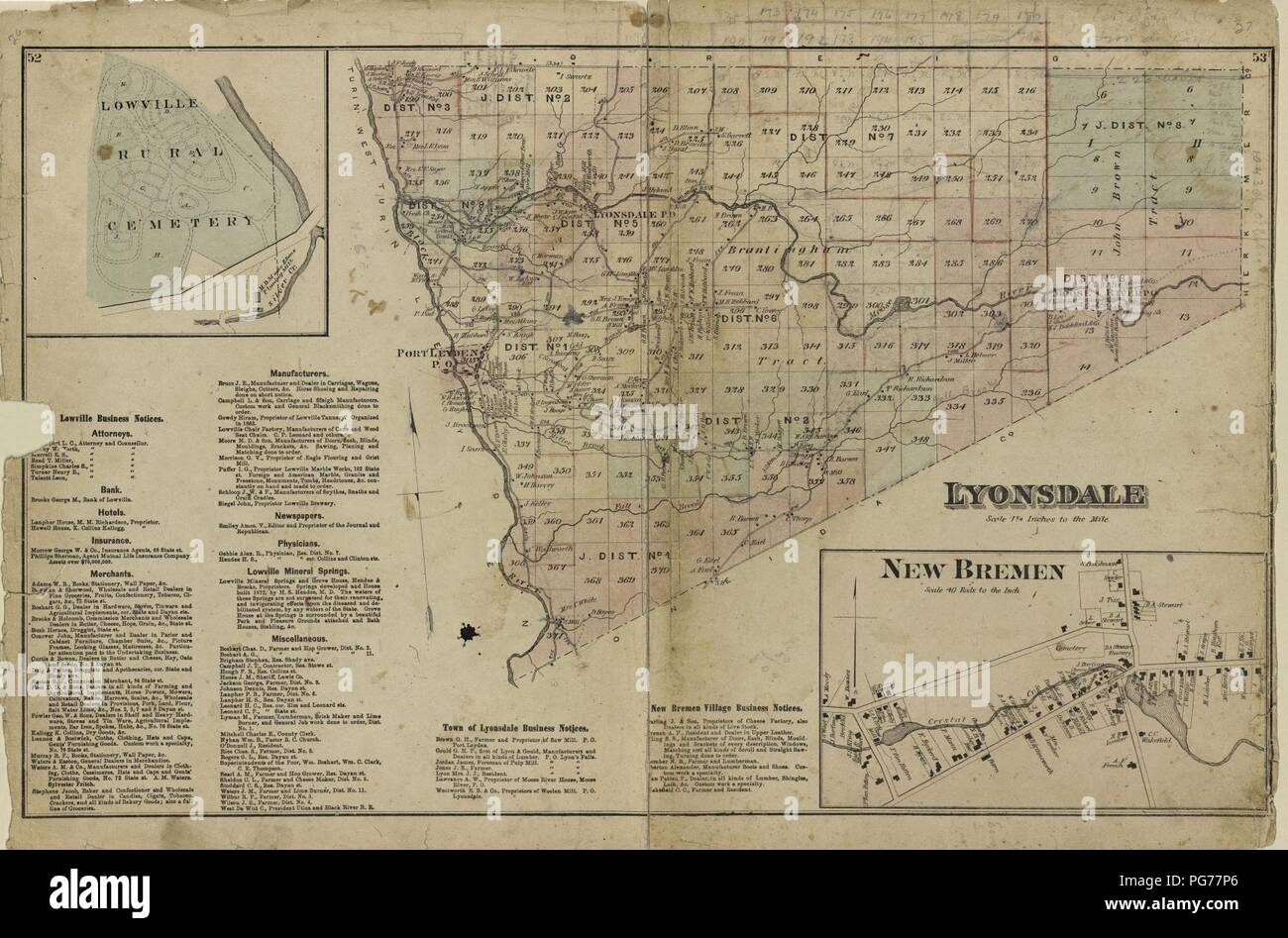 Atlas of Lewis Co., New York Stock Photo - Alamy