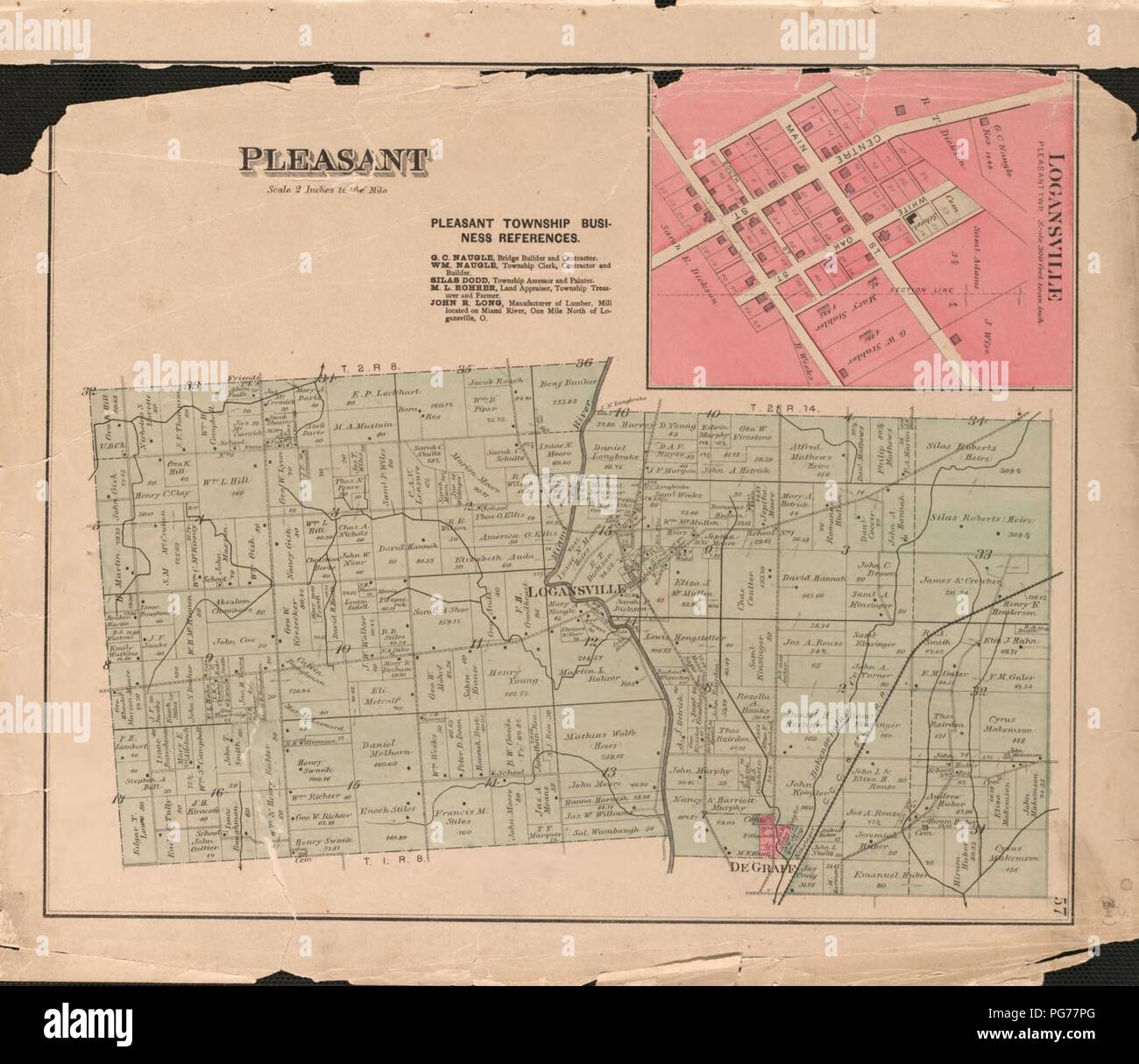 Atlas of Logan County, Ohio Stock Photo - Alamy