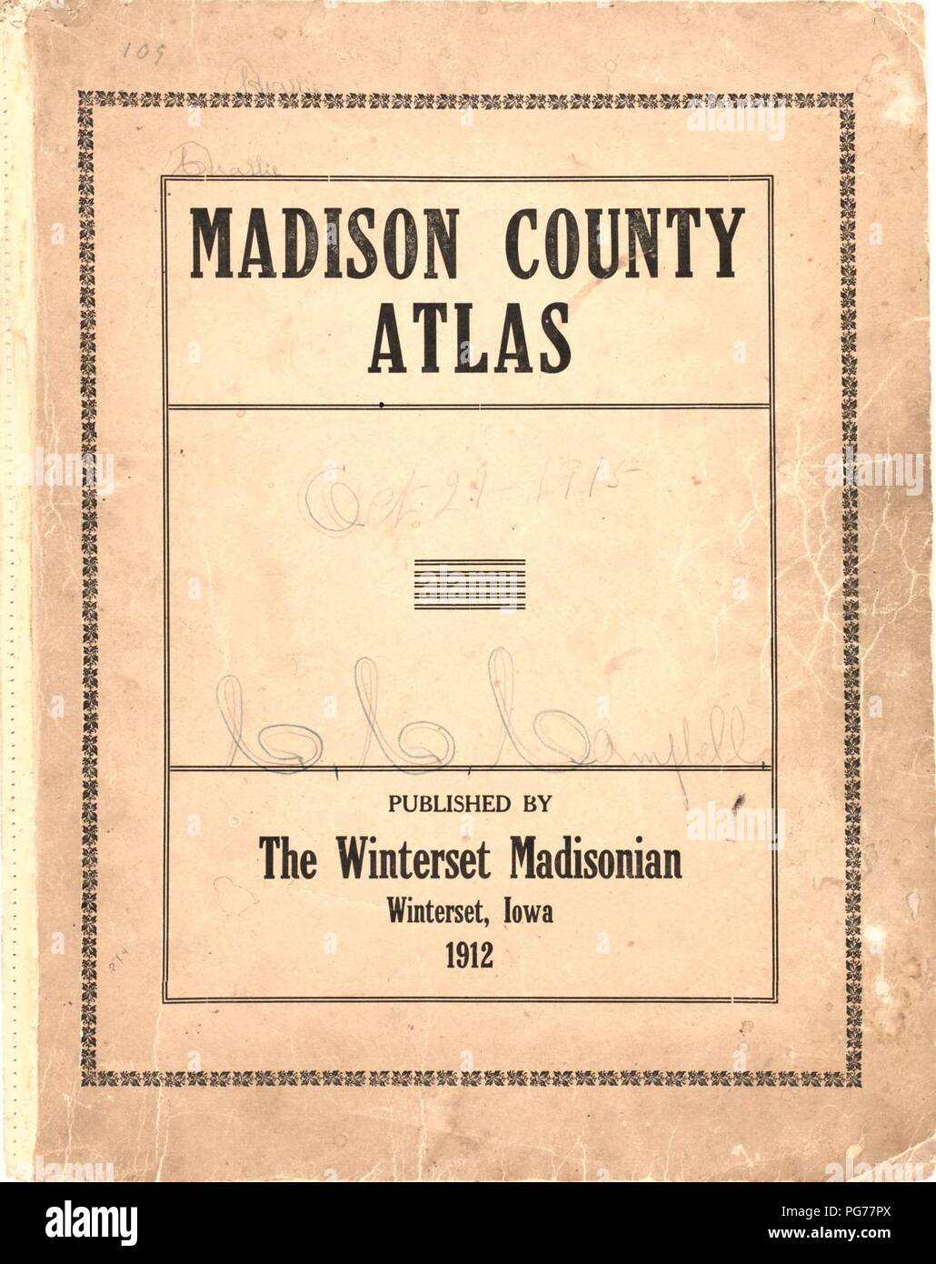 Atlas of Madison County, Iowa Stock Photo - Alamy