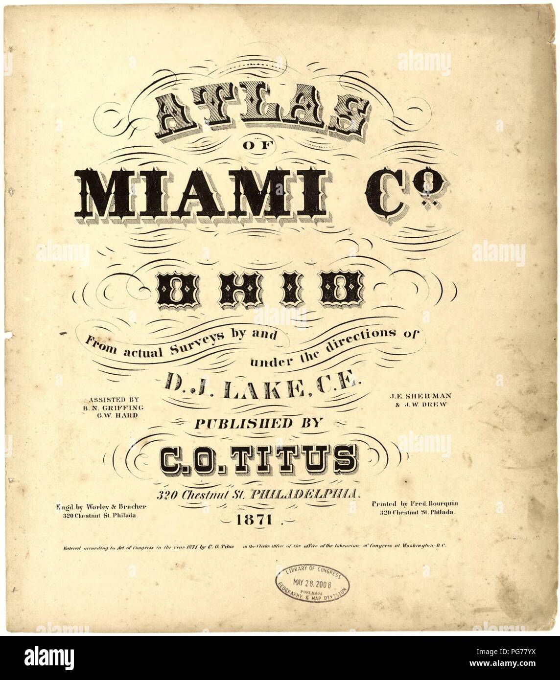 Atlas of Miami Co., Ohio Stock Photo - Alamy