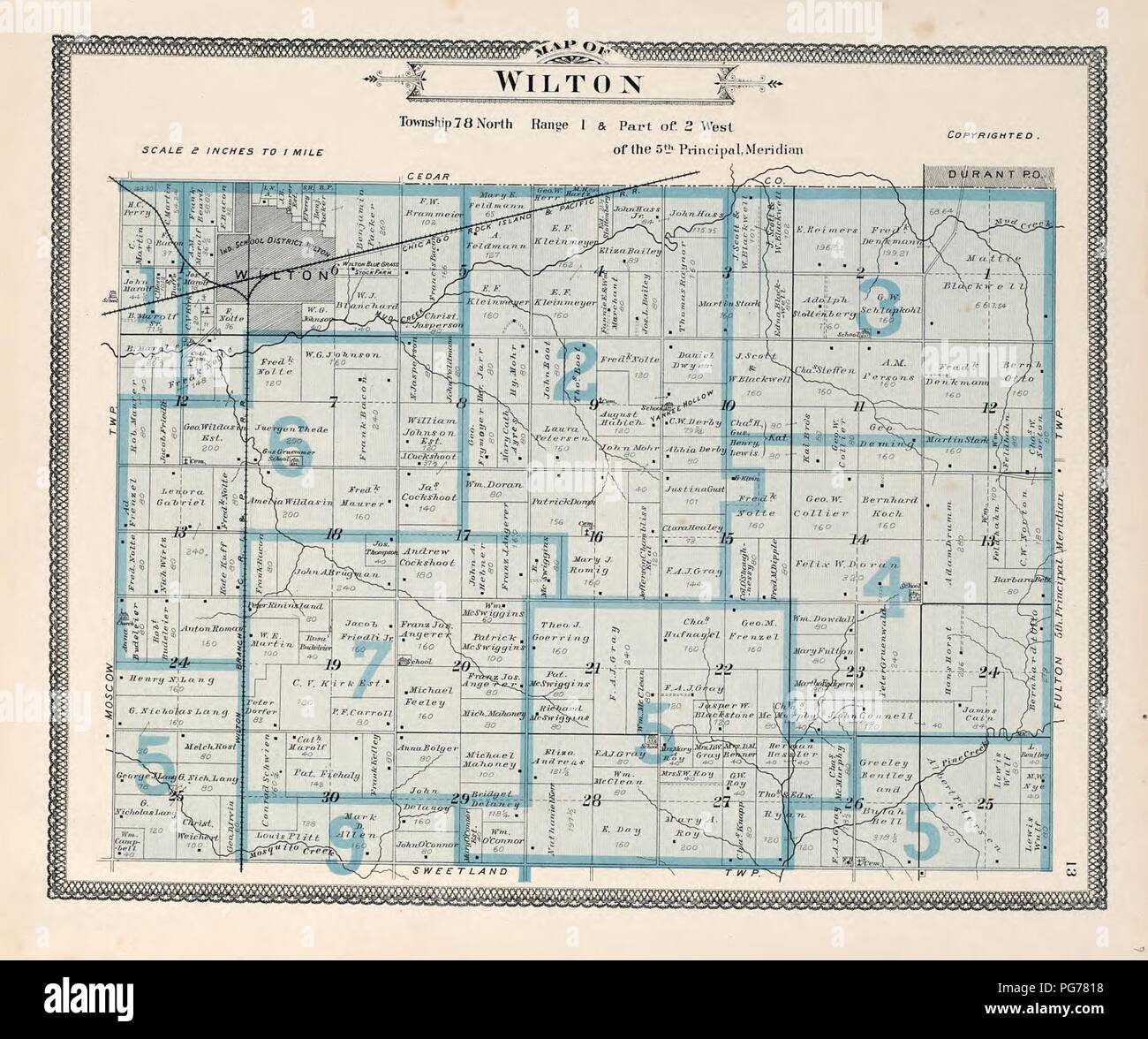 Atlas of Muscatine County, Iowa - containing maps of villages, cities ...