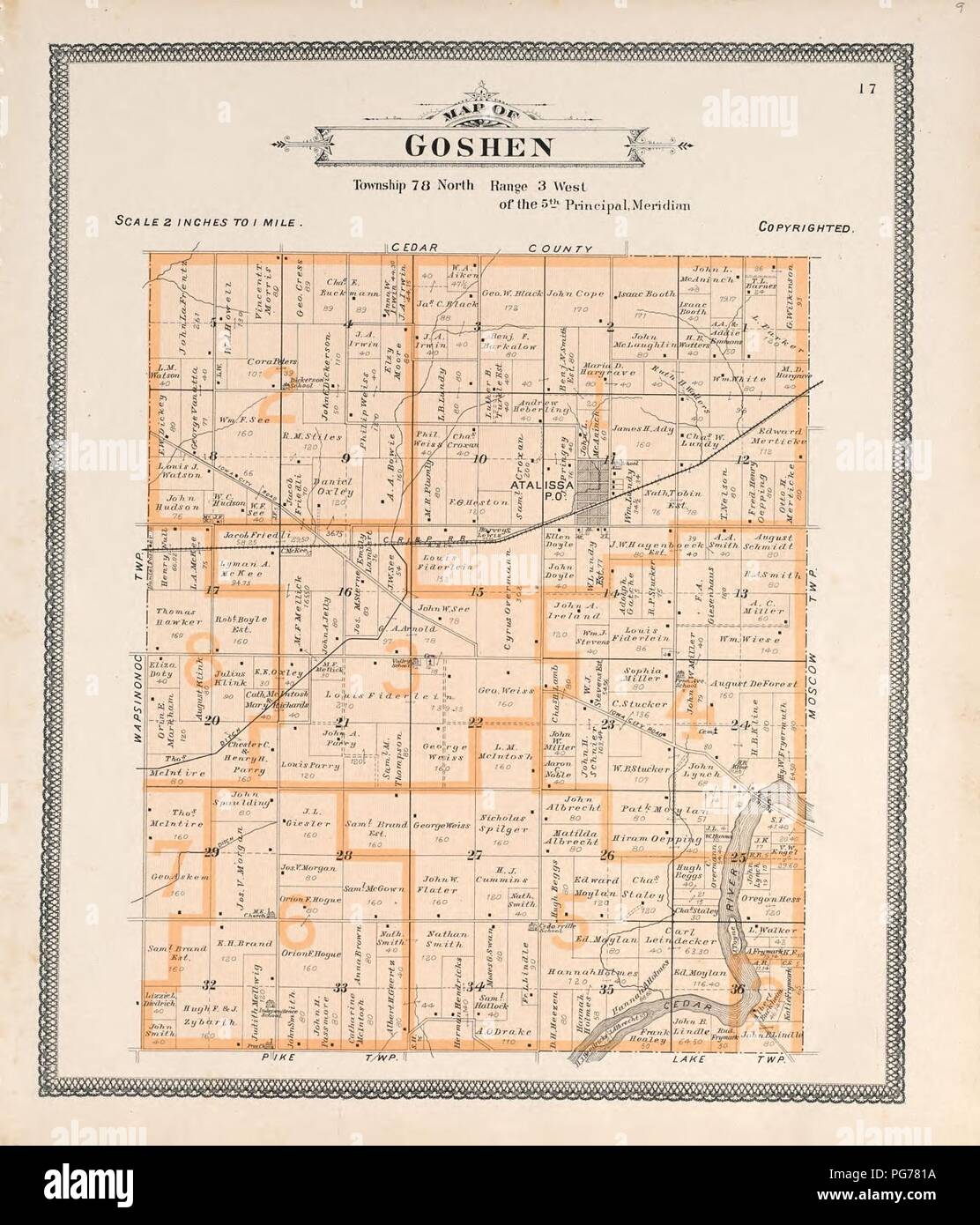 Atlas of Muscatine County, Iowa - containing maps of villages, cities ...