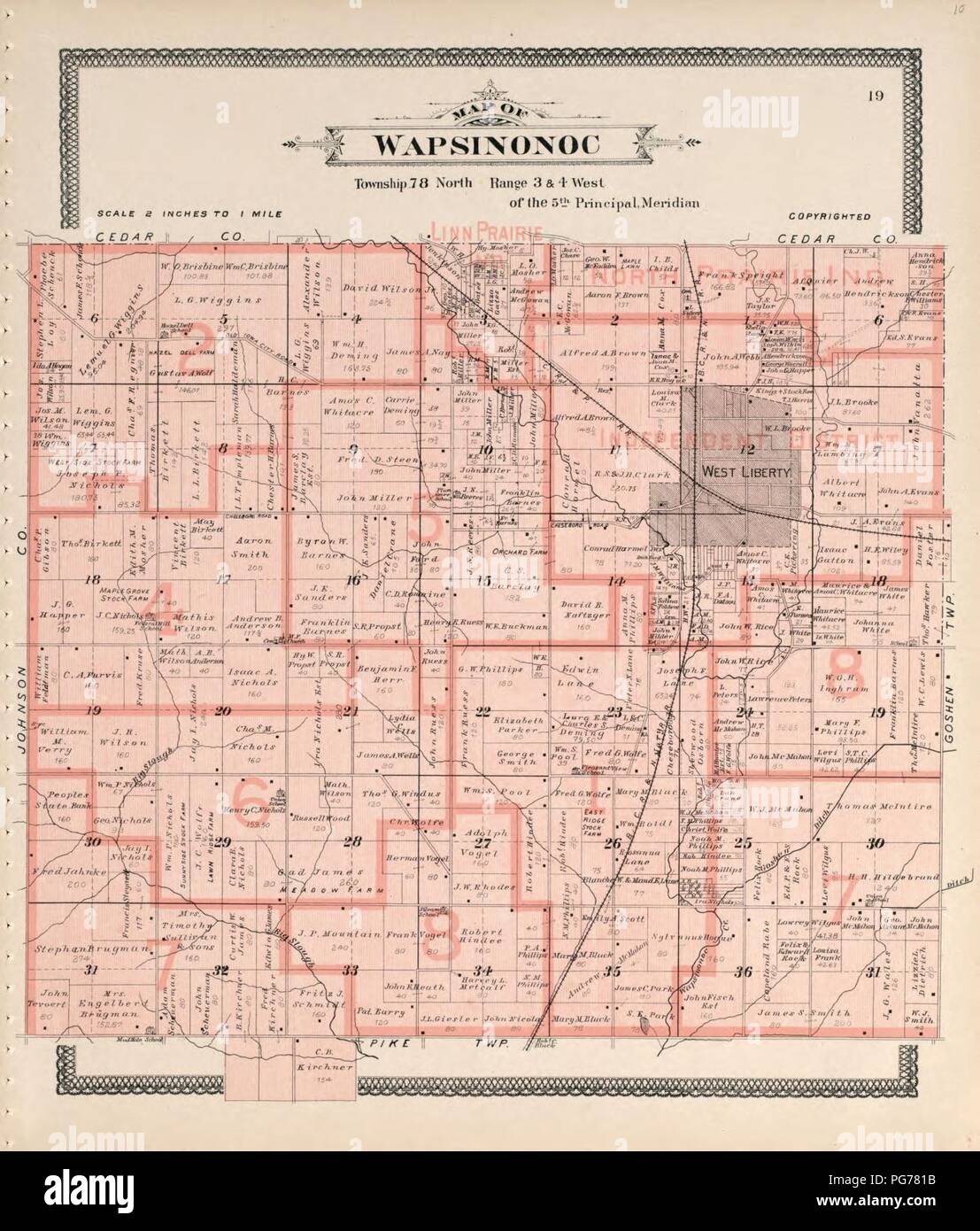 Atlas of Muscatine County, Iowa - containing maps of villages, cities ...