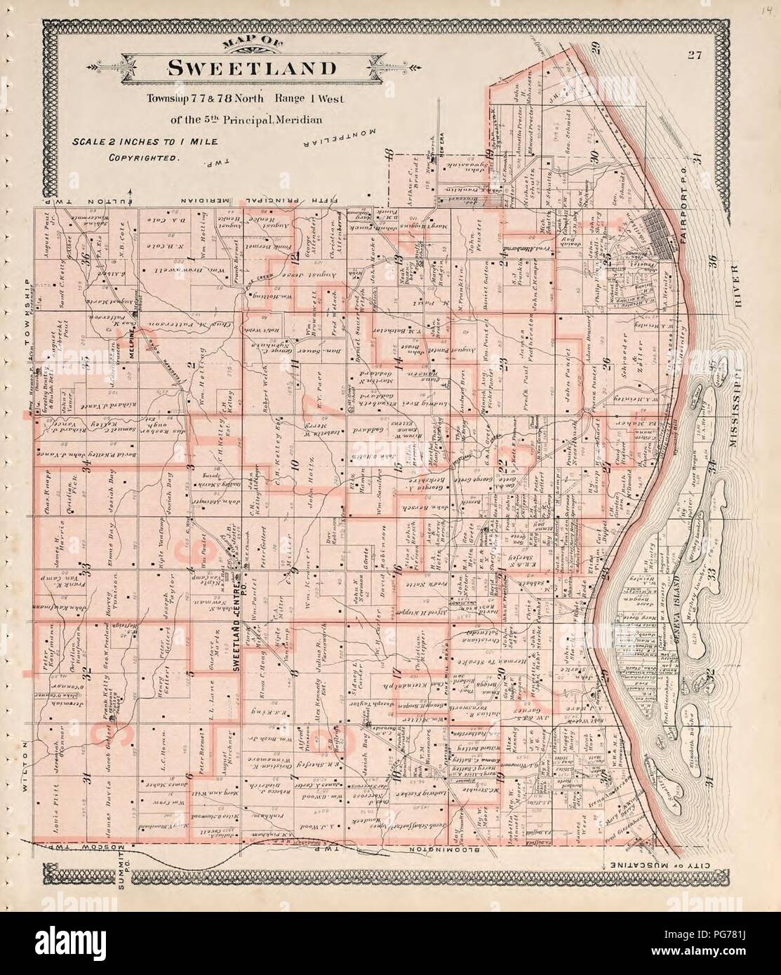 Atlas of Muscatine County, Iowa - containing maps of villages, cities ...
