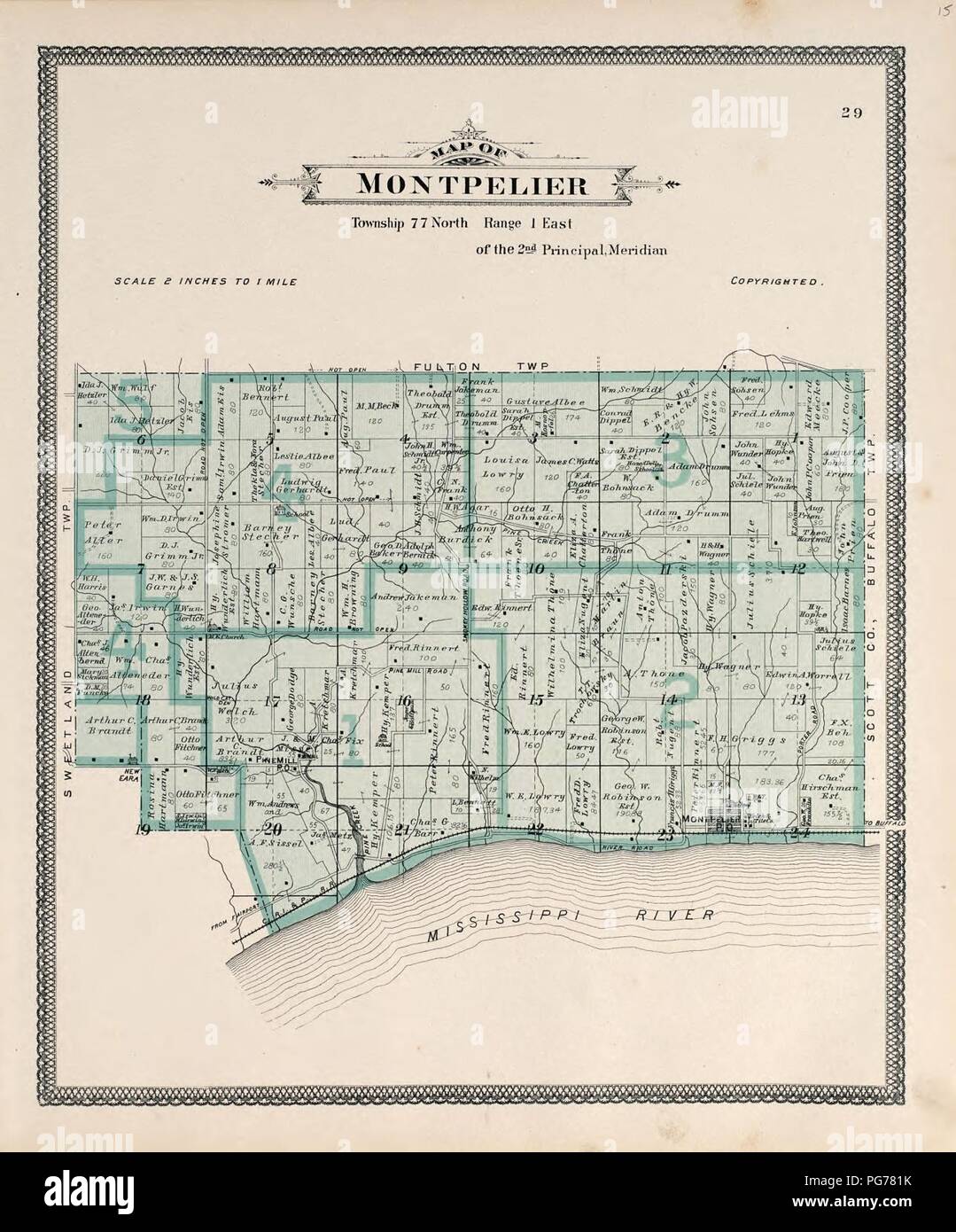 Atlas of Muscatine County, Iowa - containing maps of villages, cities ...