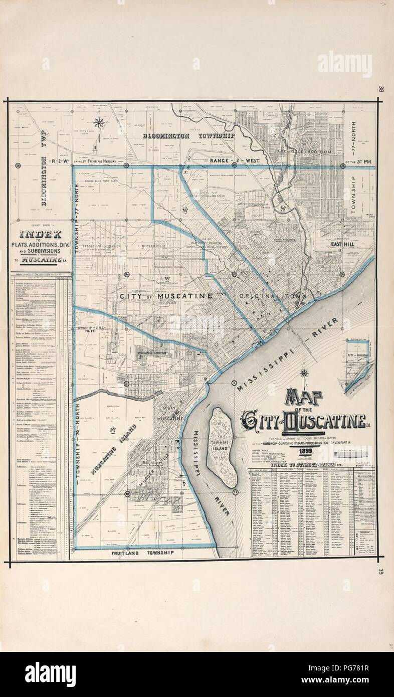 Atlas of Muscatine County, Iowa - containing maps of villages, cities ...