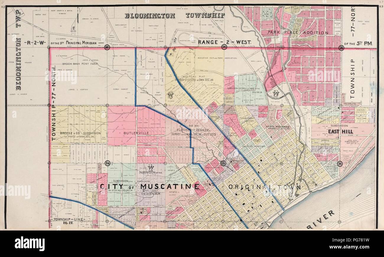 Atlas of Muscatine County, Iowa - containing maps of villages, cities ...