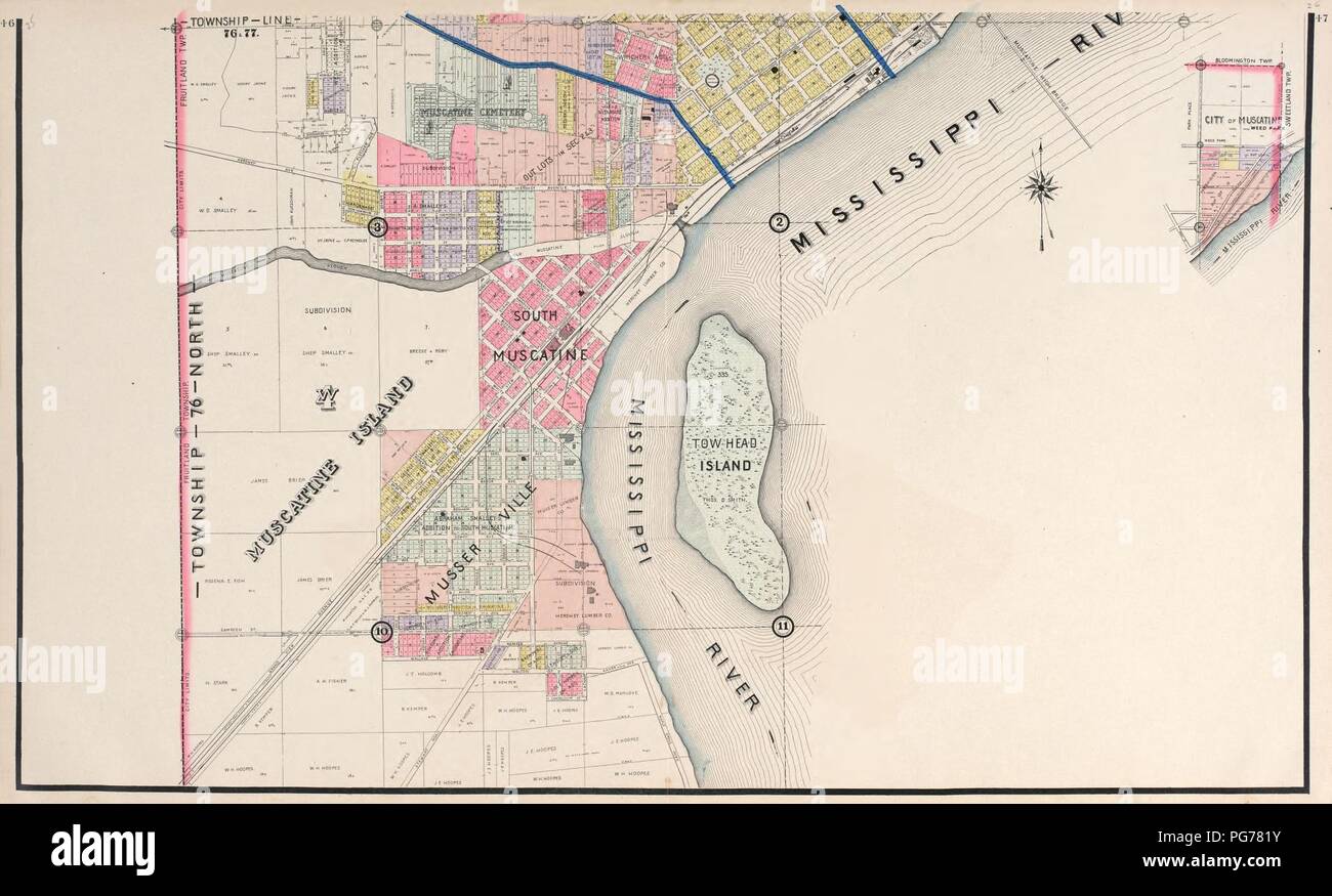 Atlas of Muscatine County, Iowa - containing maps of villages, cities ...