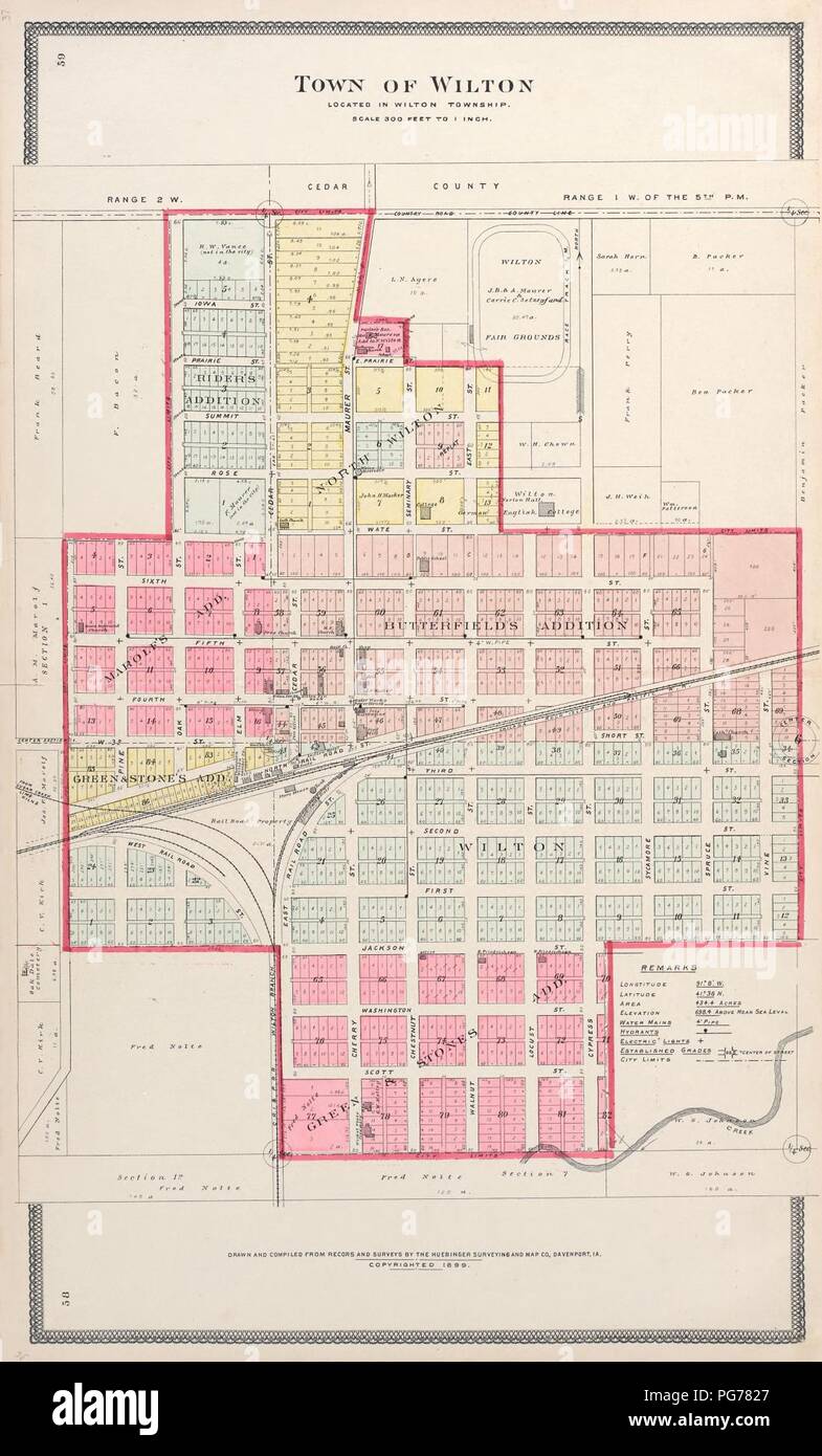 Atlas of Muscatine County, Iowa - containing maps of villages, cities ...