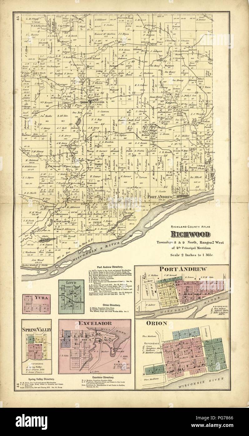 Richland map hi-res stock photography and images - Alamy