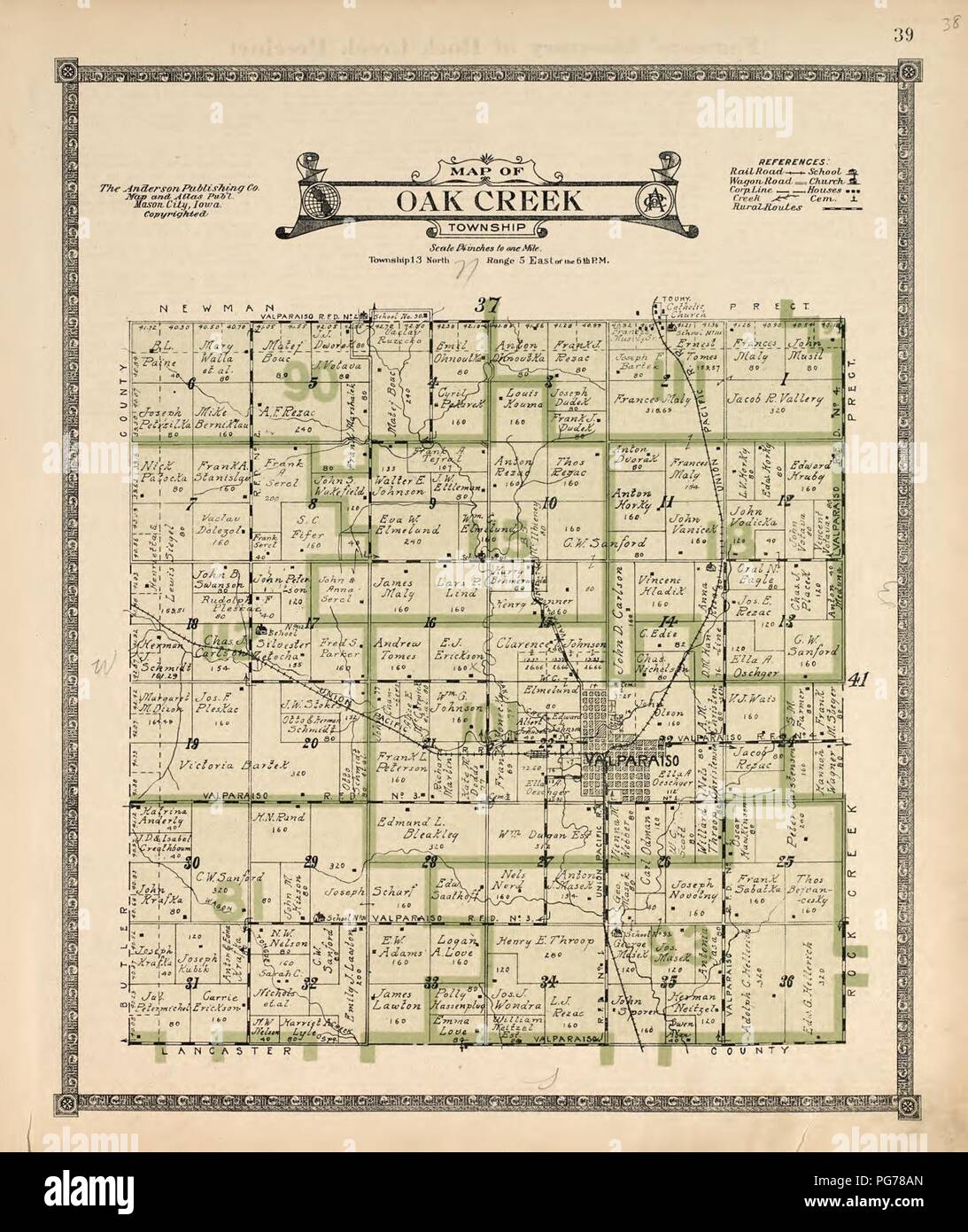 Atlas of Saunders County, Nebraska - containing maps of townships of ...