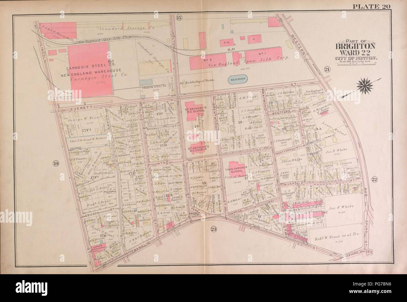 Atlas of the city of Boston, Brighton - from actual surveys and ...