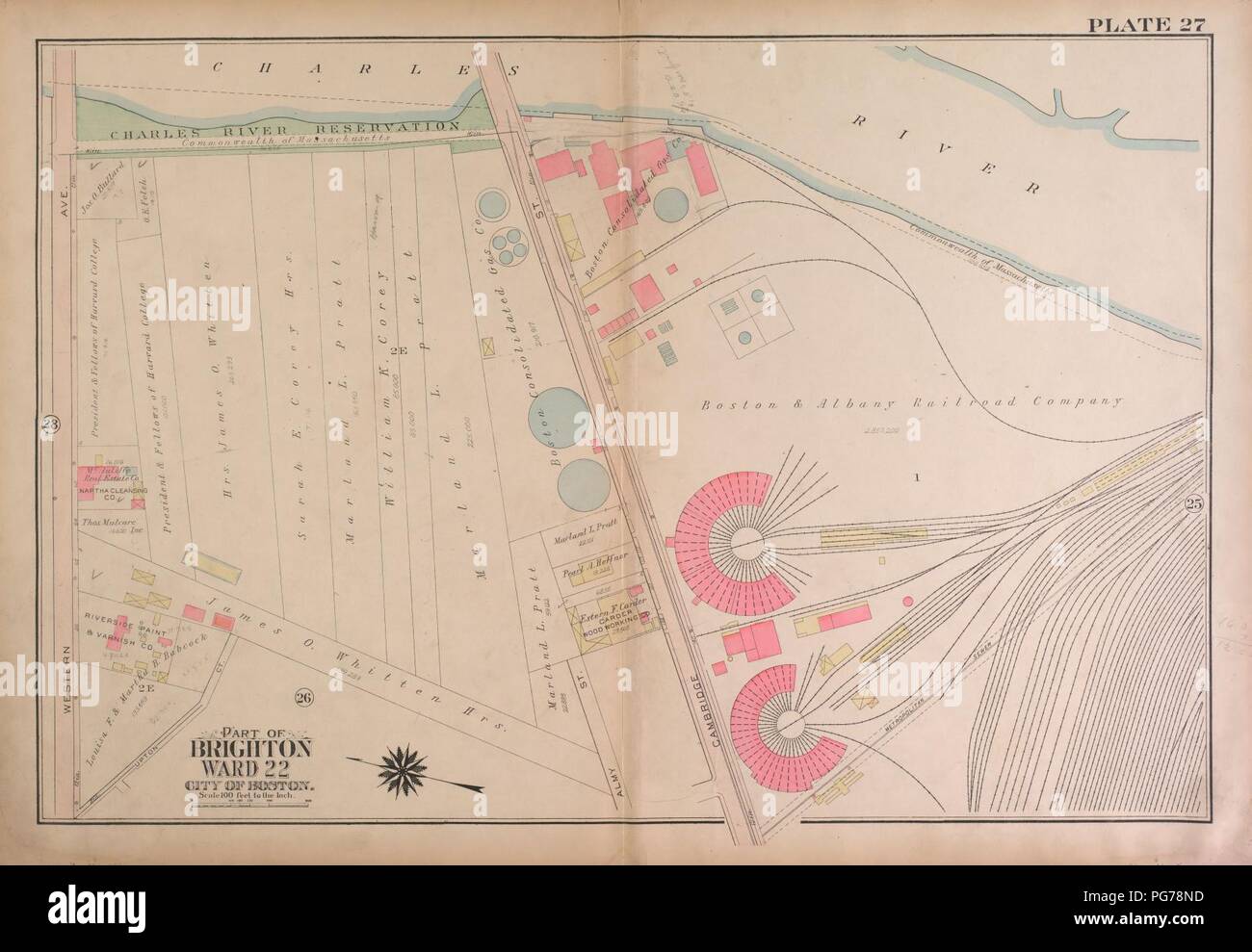 Atlas of the city of Boston, Brighton - from actual surveys and ...