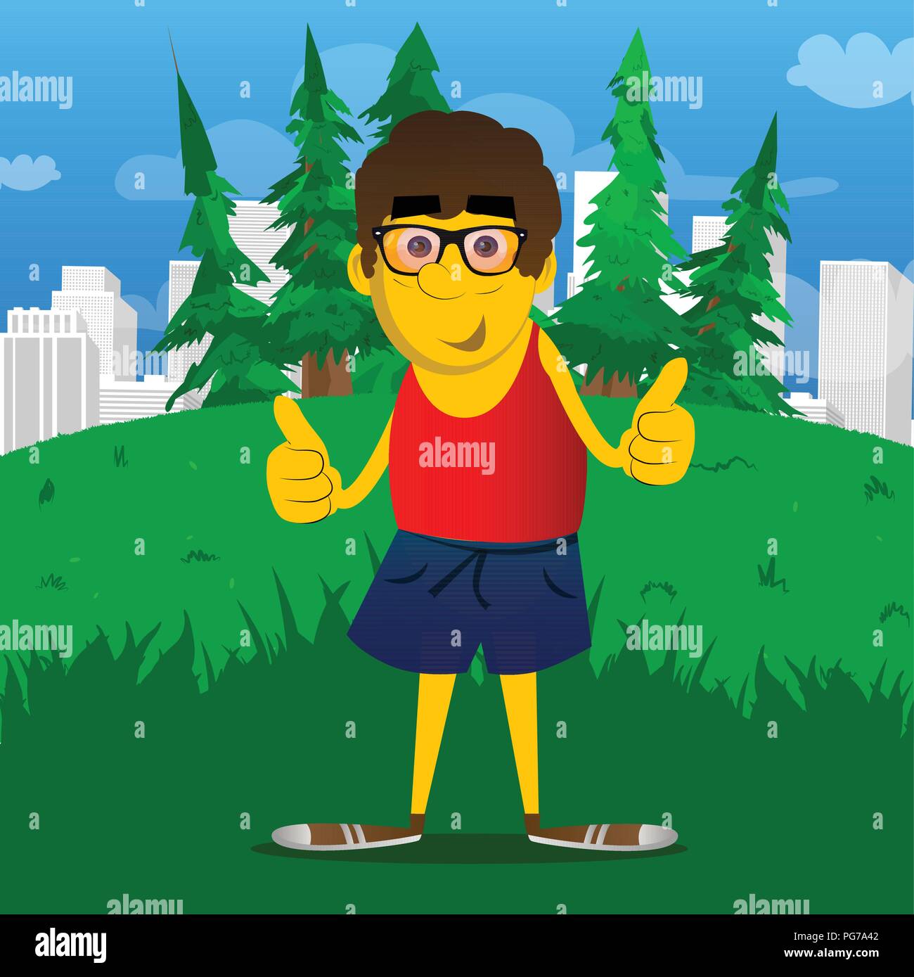 Adult making ‘thumbs up’ sign Stock Vector Images - Alamy