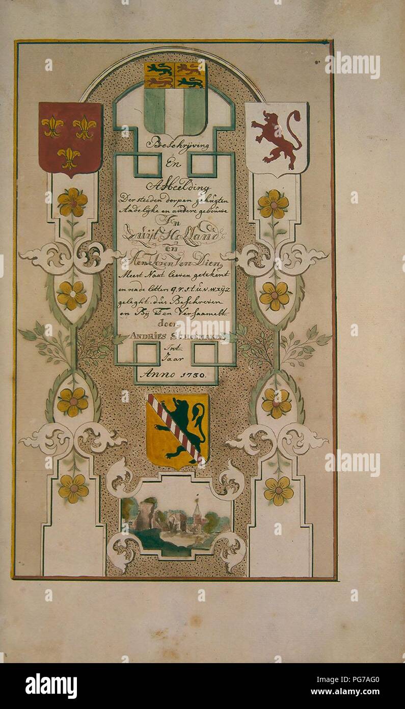 Atlas Schoemaker-ZUIDHOLLAND-DEEL5-2180-Zuid-Holland, Titelblad Stock ...