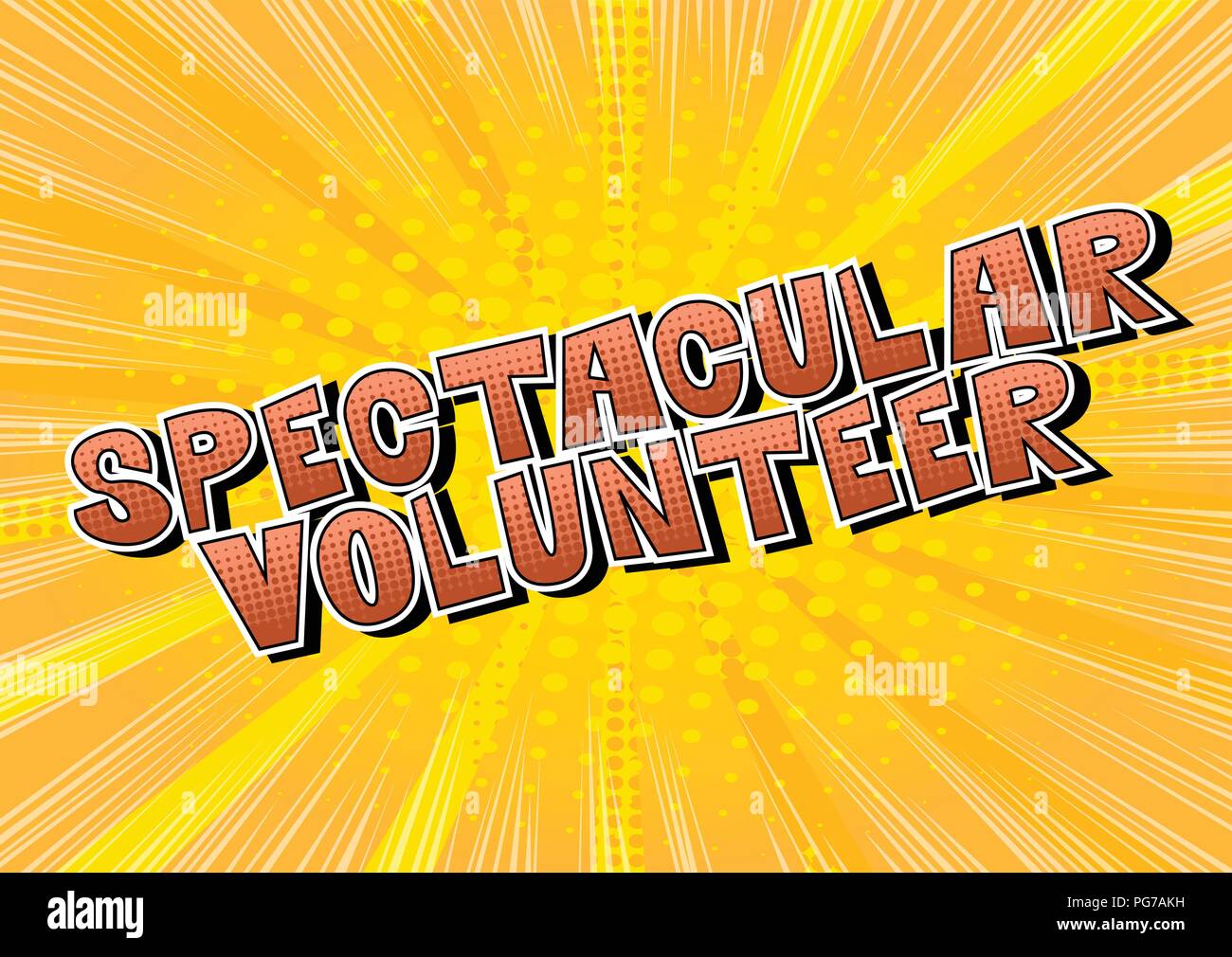 Spectacular Volunteer - Comic book style word on abstract background ...