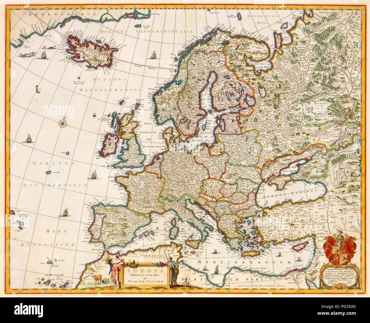 Atlas Van der Hagen-KW1049B10 006-EUROPA delineata et recens edita ...