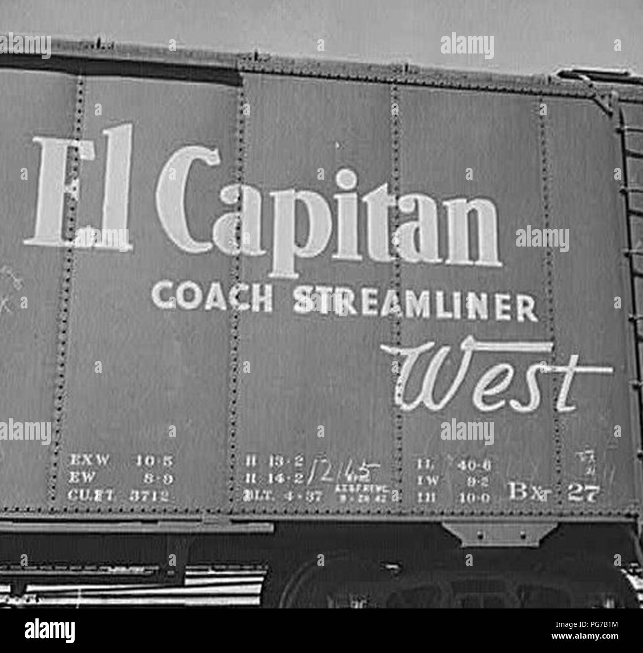 ATSF Boxcar El Capitan 1943 Stock Photo - Alamy