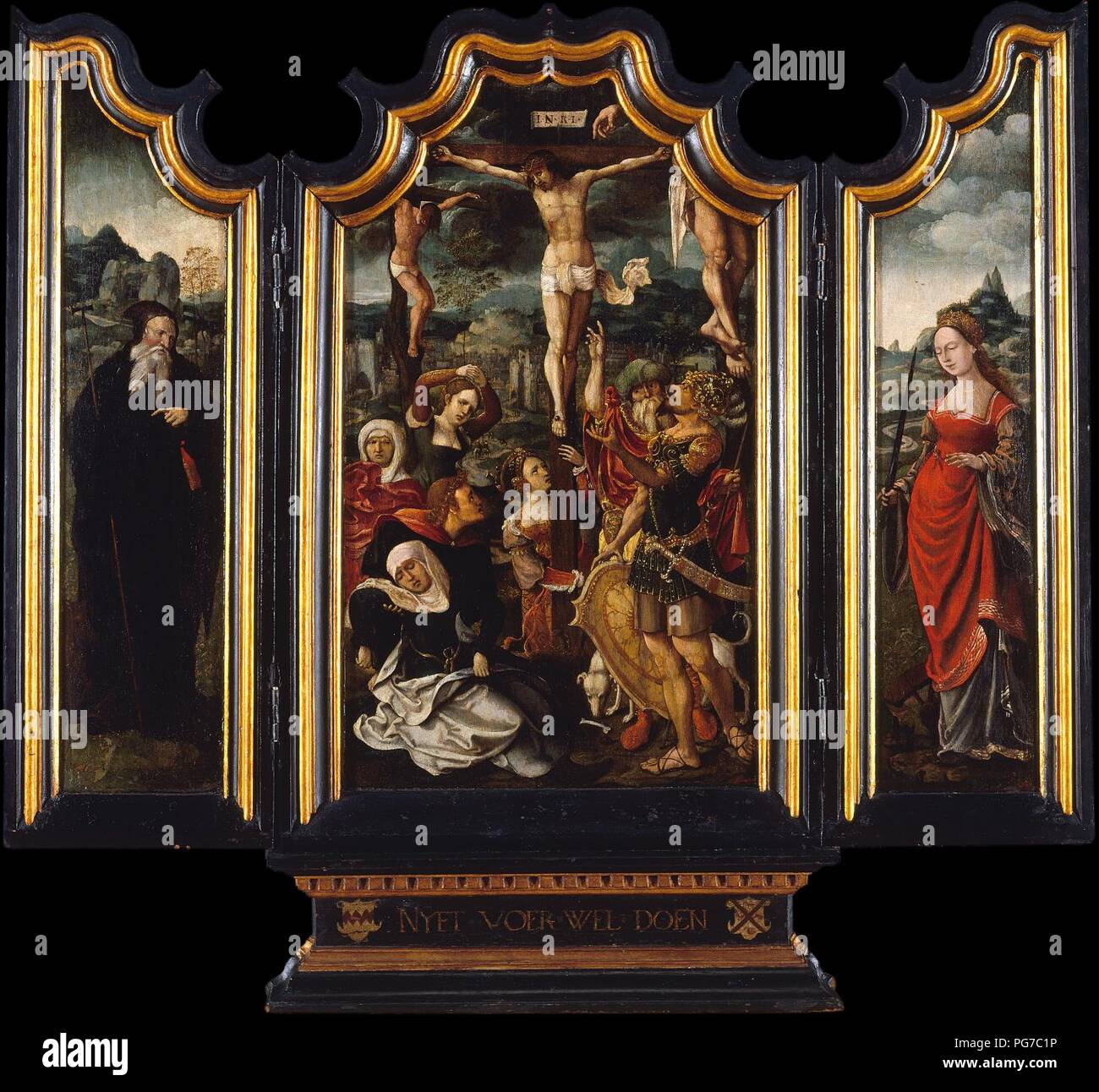 Attributed to the Master of the Von Groote Adoration - Triptych with ...