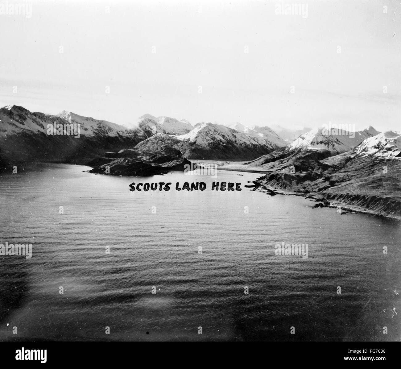 Attu Holtz Bay scout landing 1943 Stock Photo - Alamy