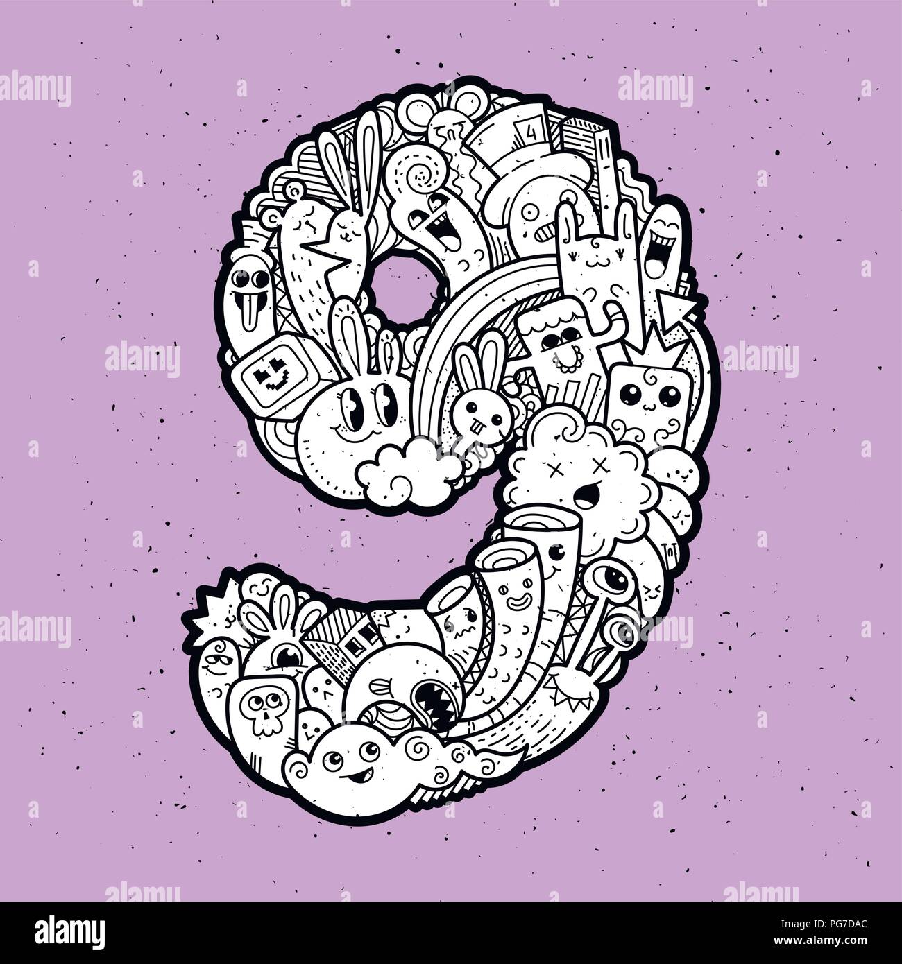 Nine prints Stock Vector Images - Alamy