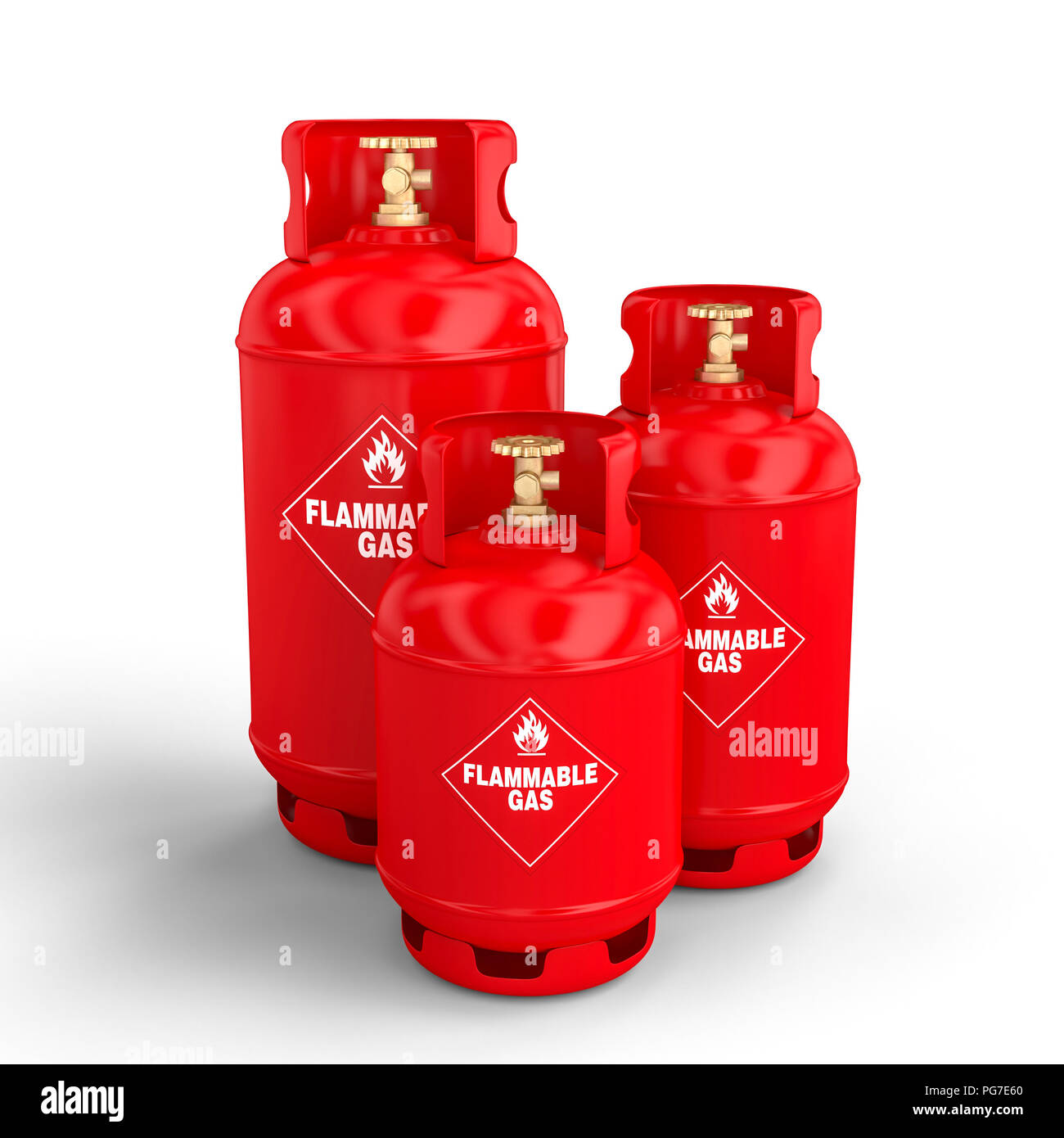3d rendering image of classic gas cylinder Stock Photo - Alamy