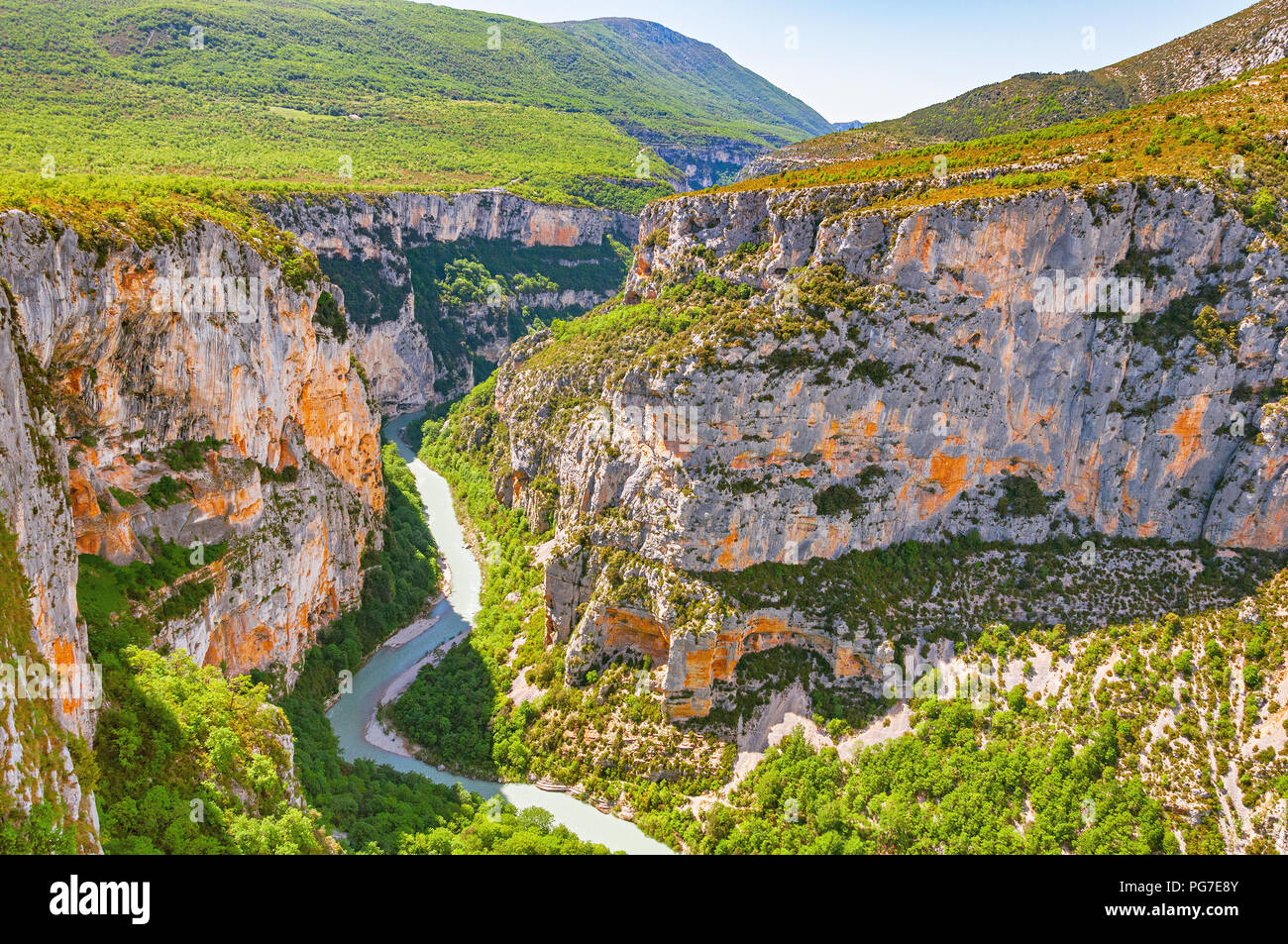 Summer view of Verdon gorge. Provence. France Stock Photo - Alamy