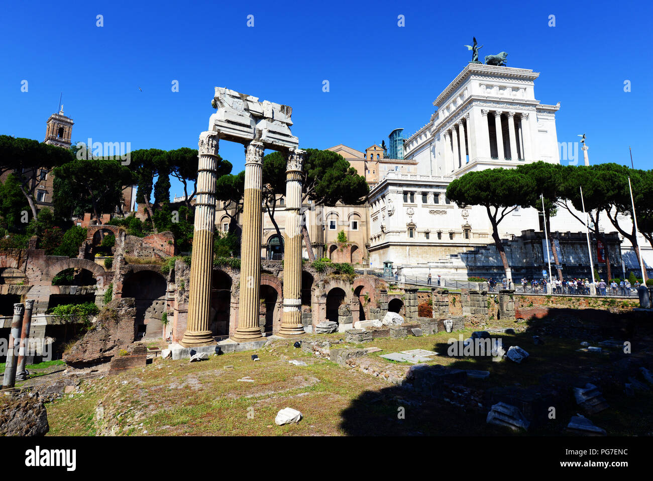 The Roman Forum was the heart of the city of ancient Rome Stock Photo ...