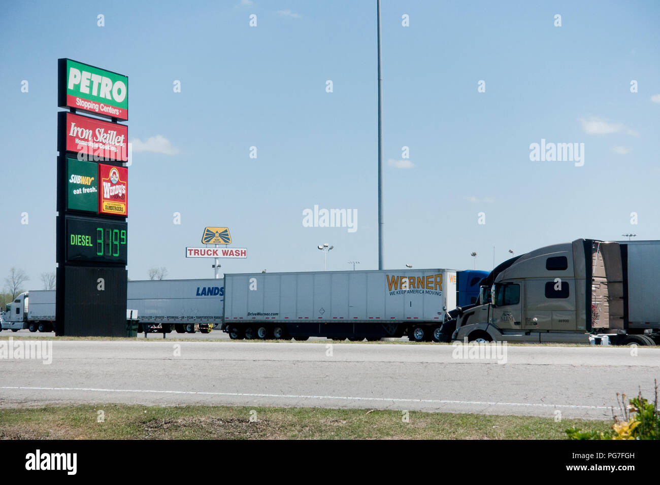 Truck petrol station trailer hi-res stock photography and images - Alamy