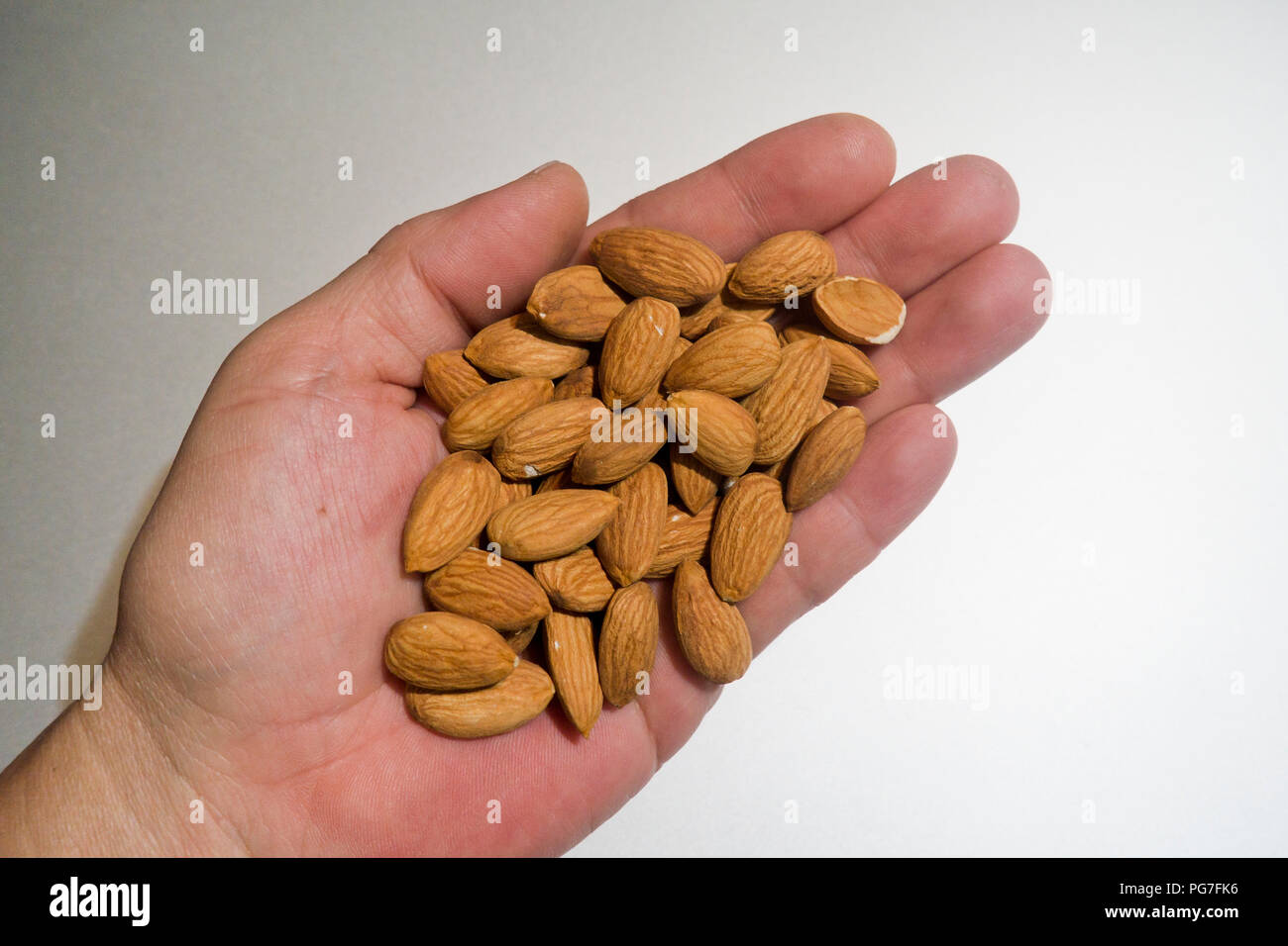 A handful of almonds - USA Stock Photo - Alamy