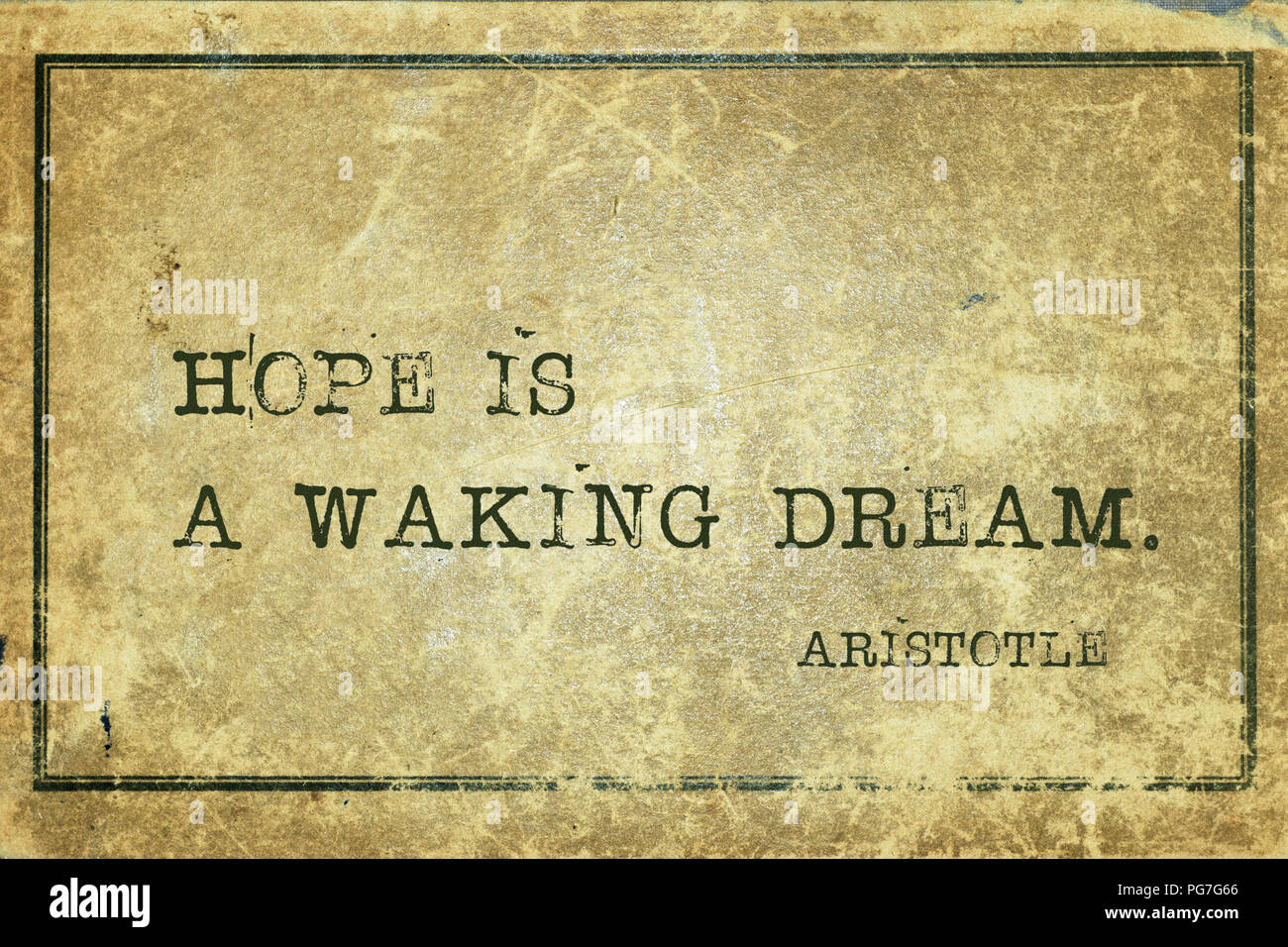 Hope is a waking dream - ancient Greek philosopher Aristotle quote ...