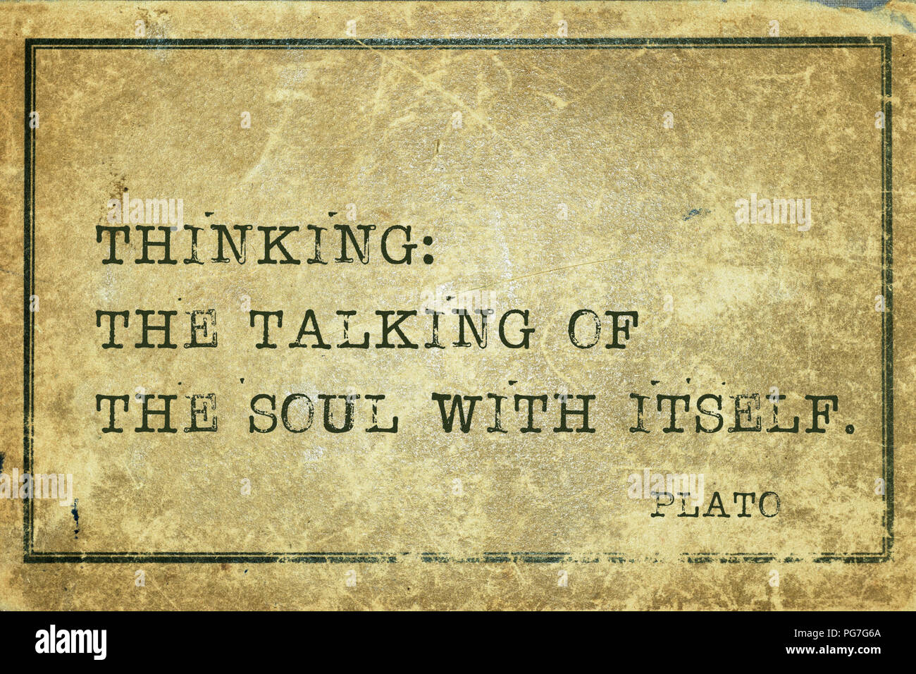 Thinking: the talking of the soul with itself - ancient Greek ...