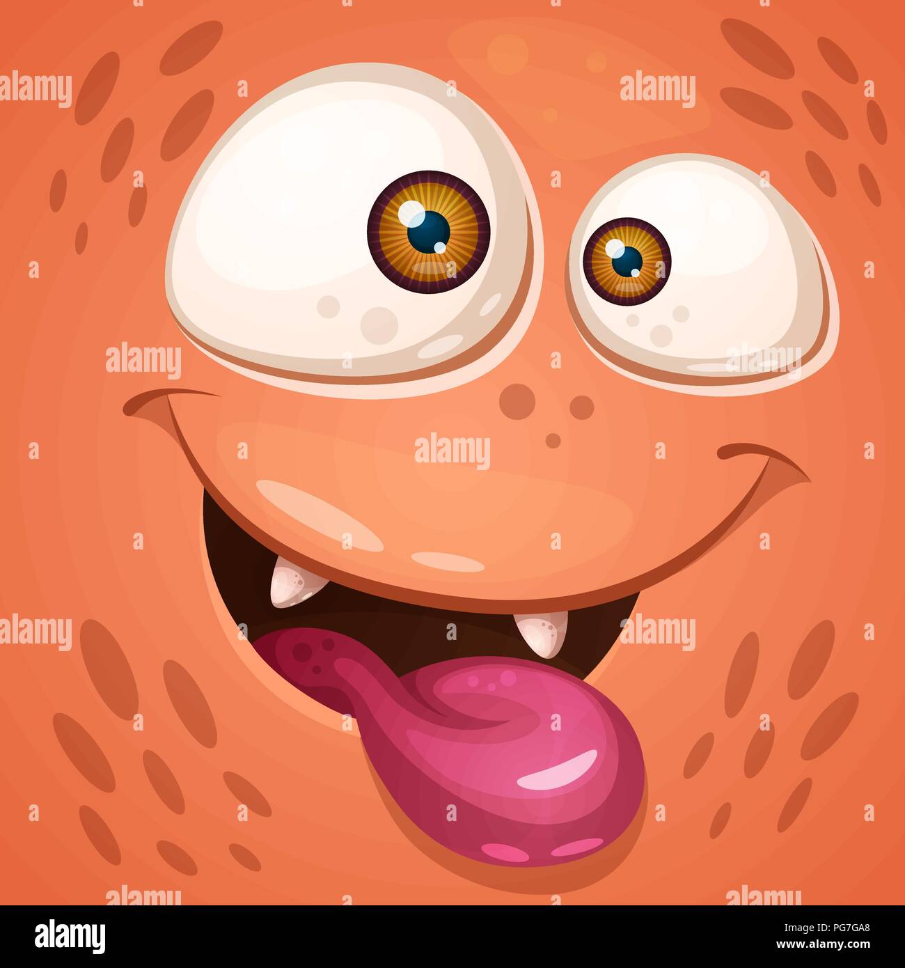 Funny, cute, crazy monster characters. Halloween illustration Stock ...