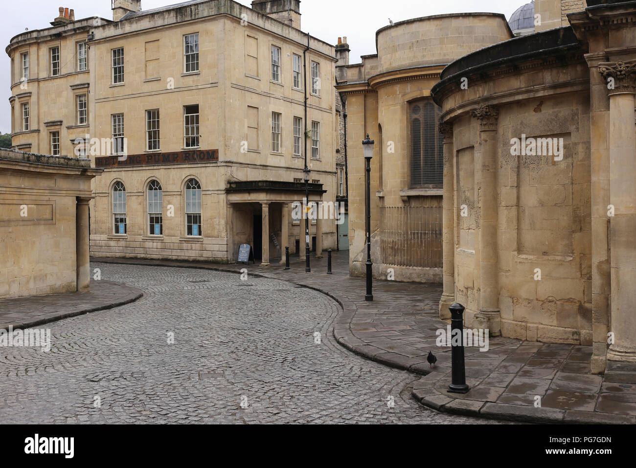 Hot Bath Street, in the centre of historic Roman city Bath, Somerset ...