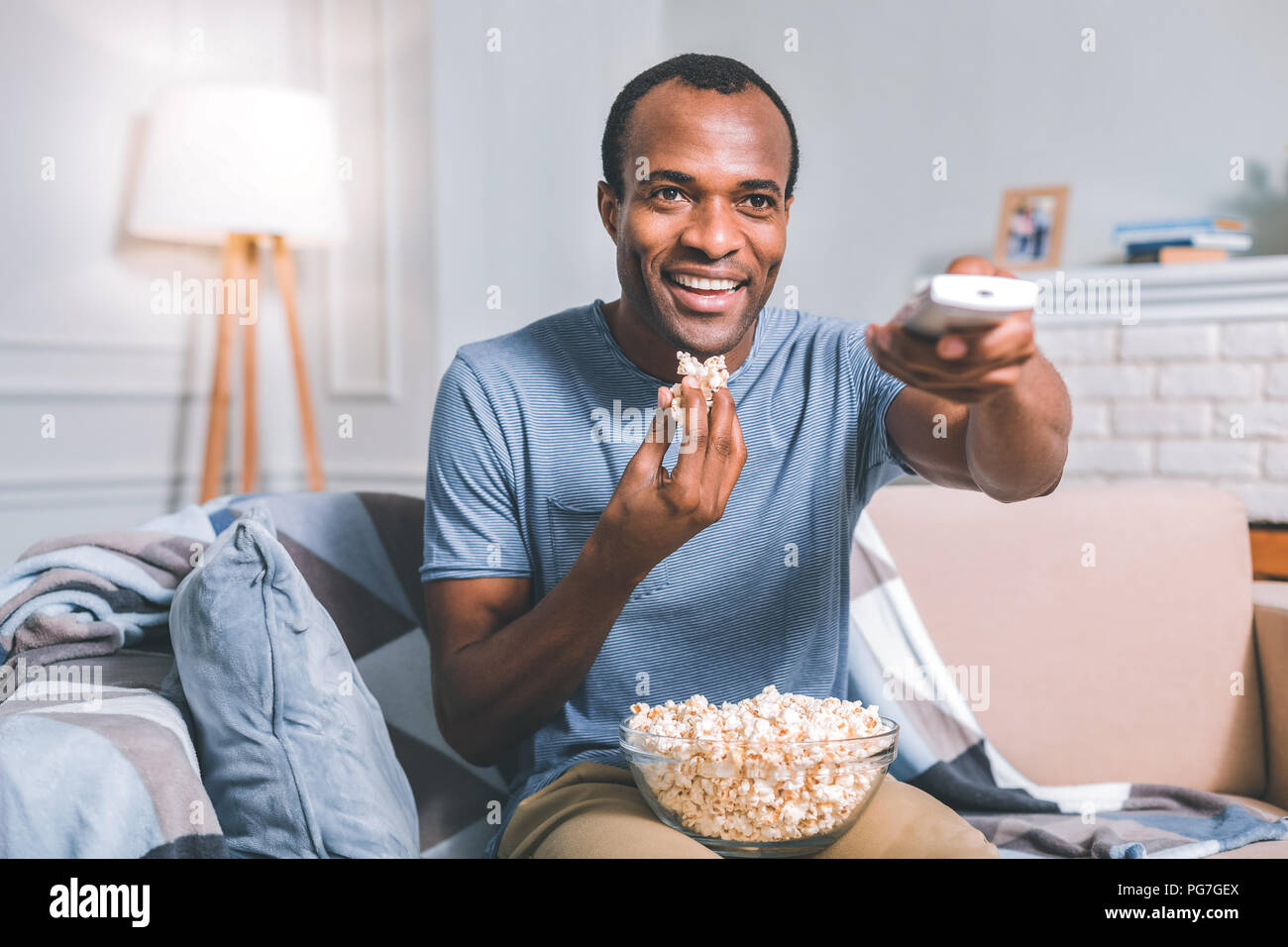 High-spirited man having a wonderful evening Stock Photo - Alamy