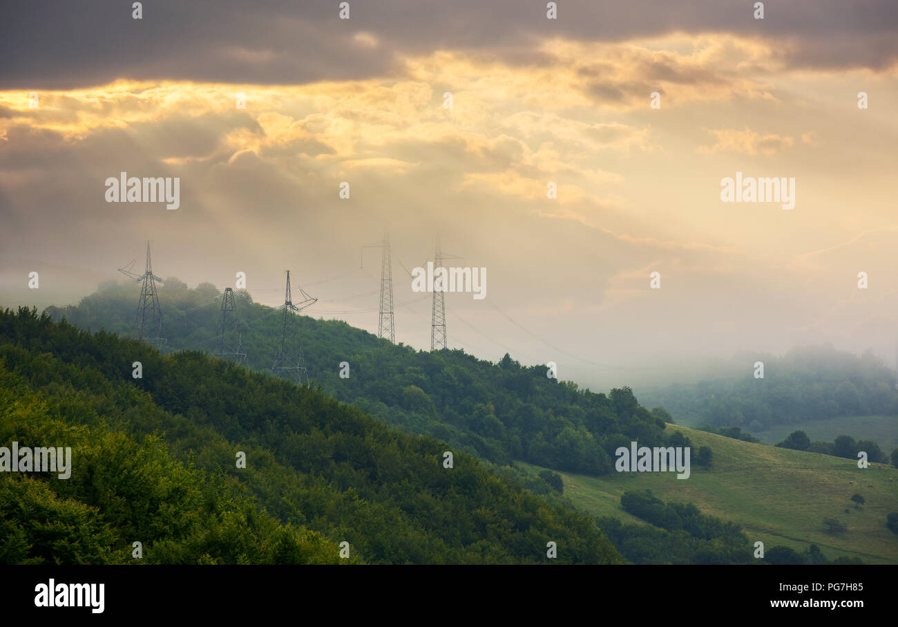Power line tower hi-res stock photography and images - Alamy
