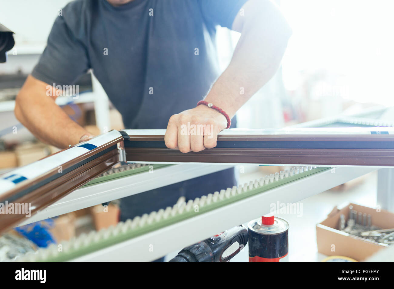 Factory for aluminum and PVC windows and doors production. Manual ...