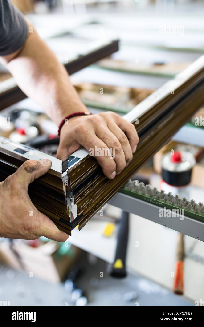 Factory for aluminum and PVC windows and doors production. Manual ...