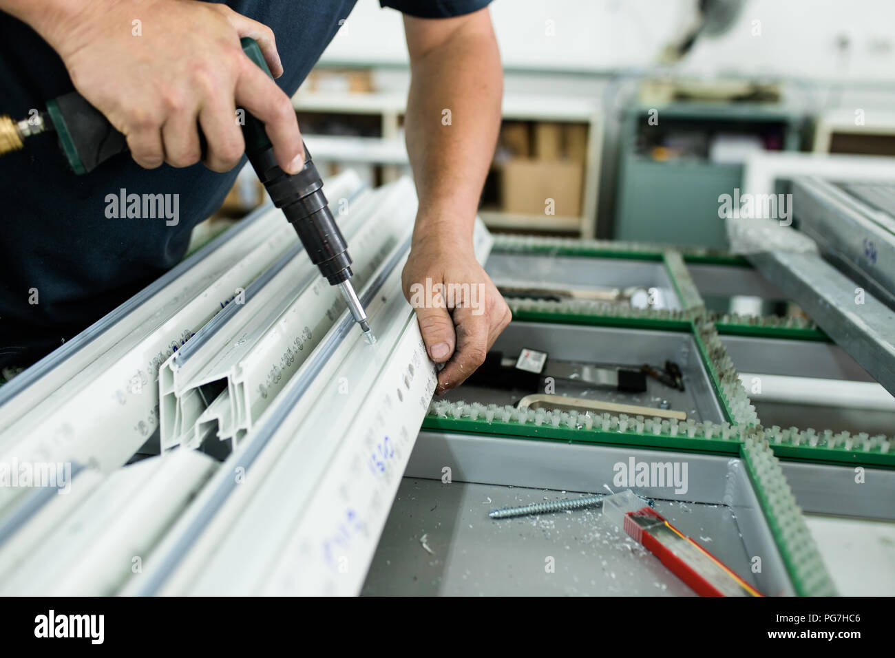 Factory for aluminum and PVC windows and doors production. Manual ...