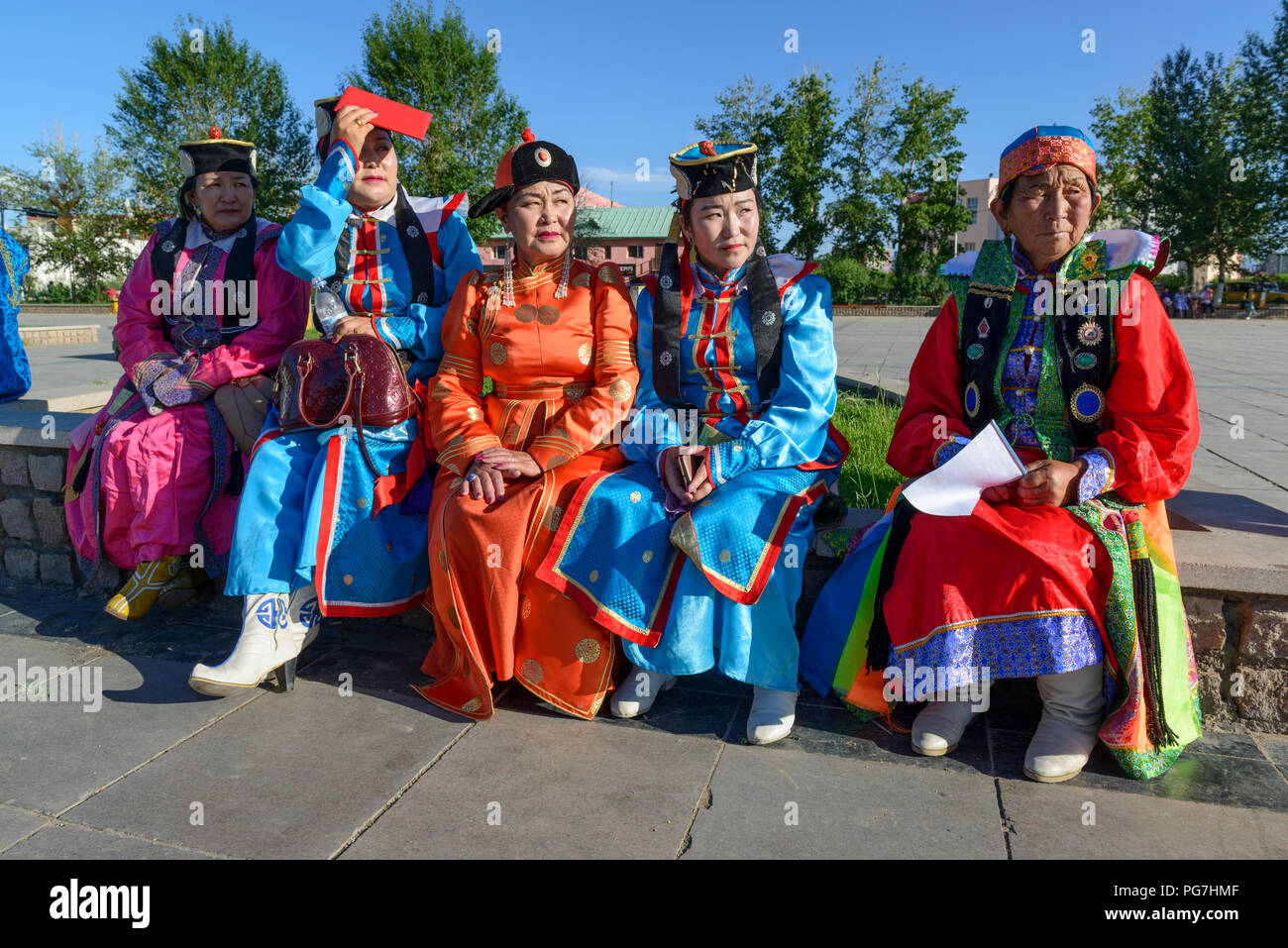 Showcase of different Mongolian ethnic groups and traditional costumes ...
