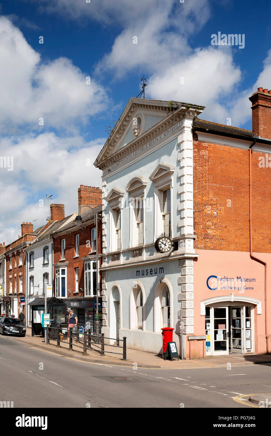 UK, England, Devon, Crediton, High Street, town museum on former Town ...