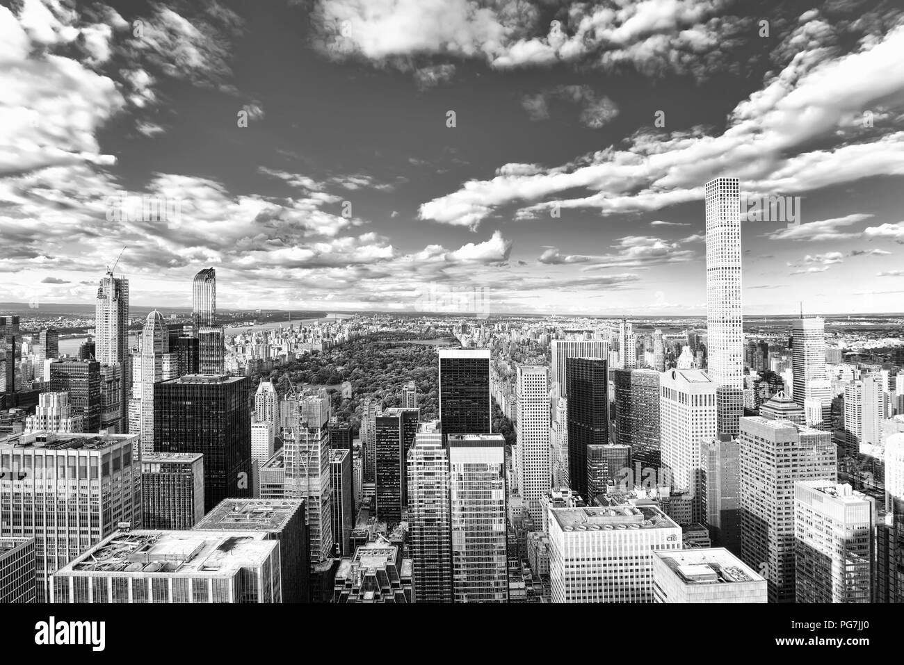 New York, USA- September 09, 2017 :View of Manhattan from the ...