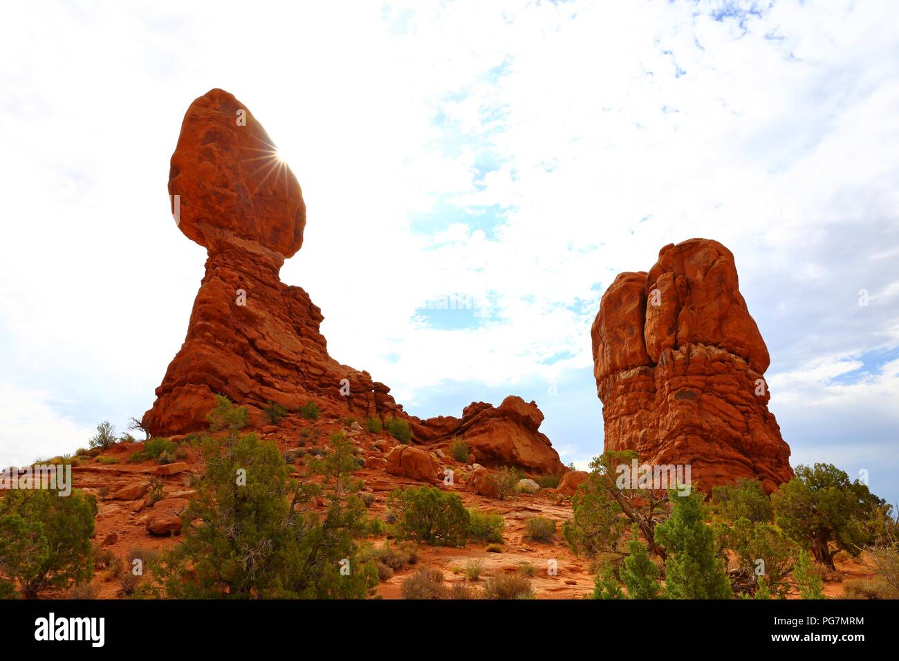 Balanced Rock Arches National Park Utah USA Stock Photo - Alamy